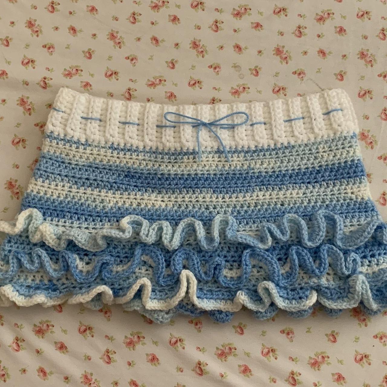 laura 3 rowed ruffle skirt ⋅˚₊‧ ୨୧ ‧₊˚ ⋅ •sturdy... - Depop