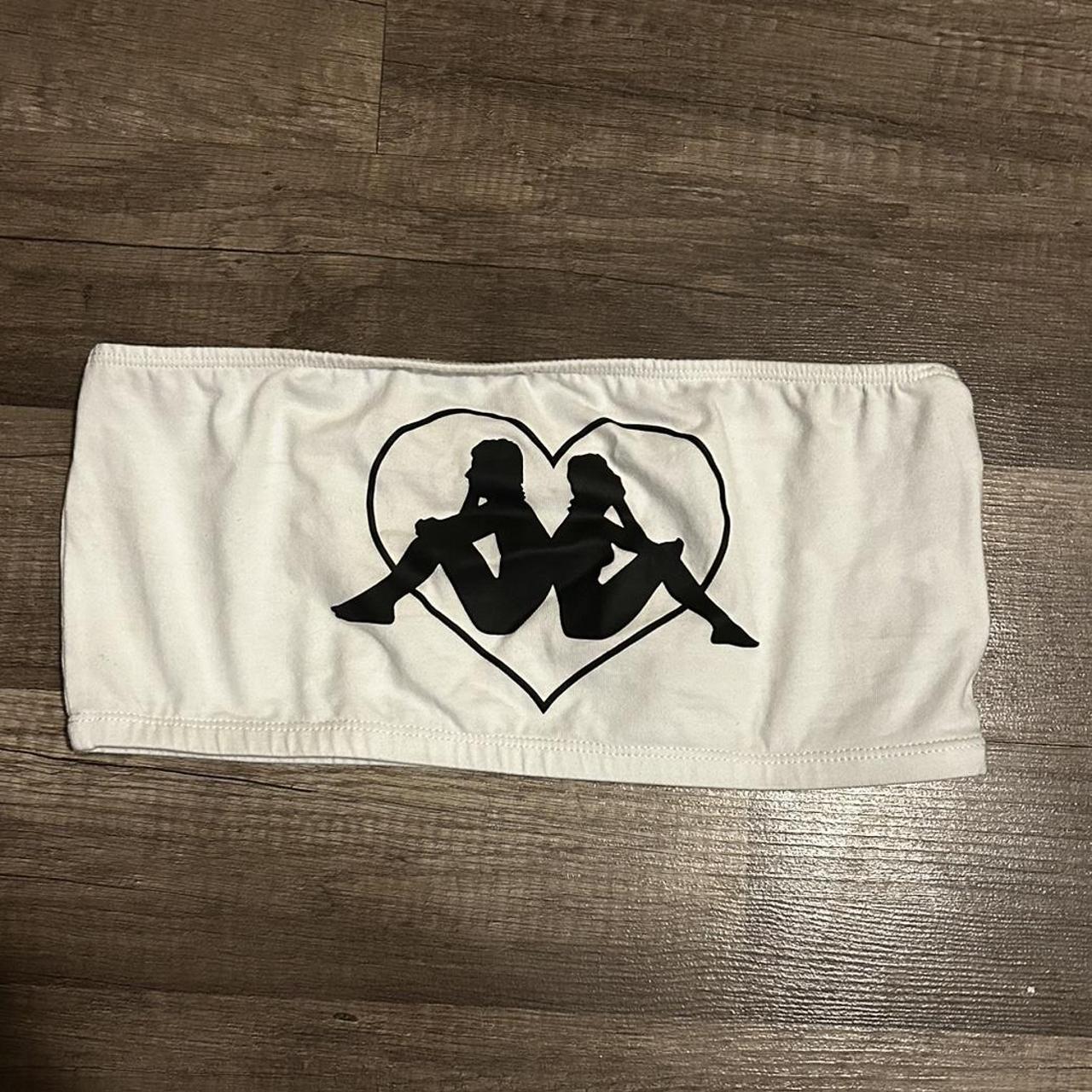 never worn kappa tube top best if worn for small to... - Depop
