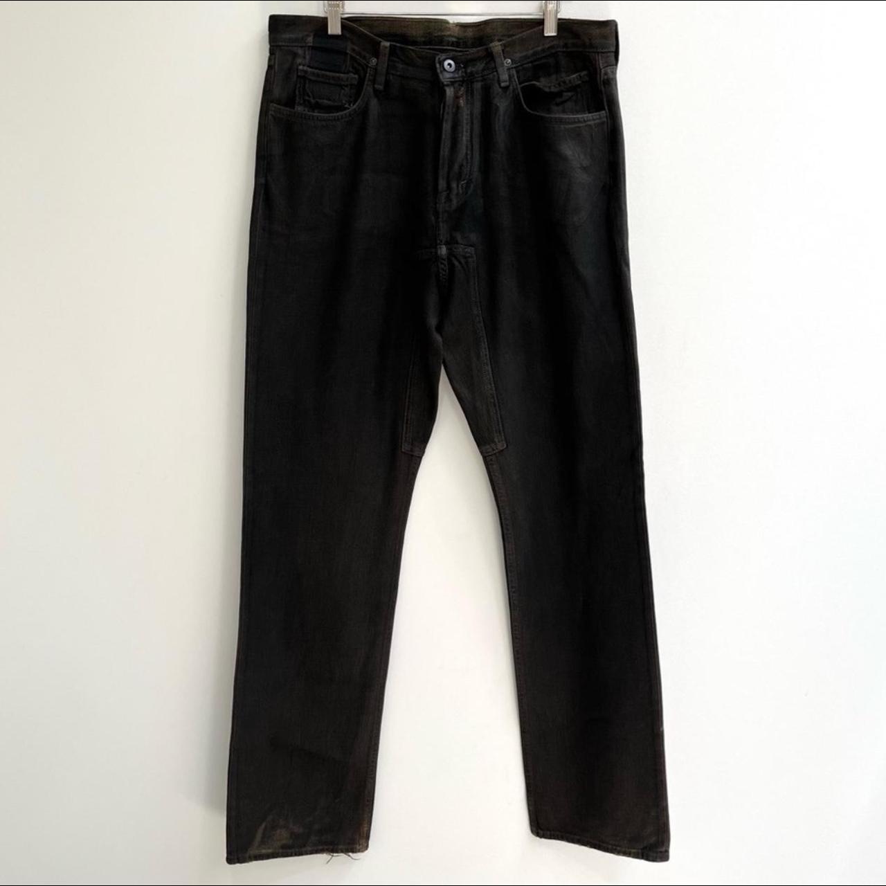 Rick Owens Slab waxed jeans Waist 38 Length 34 Leg | Depop Rick Owens Slab waxed jeans Waist 38 Length 34 Leg | Depop