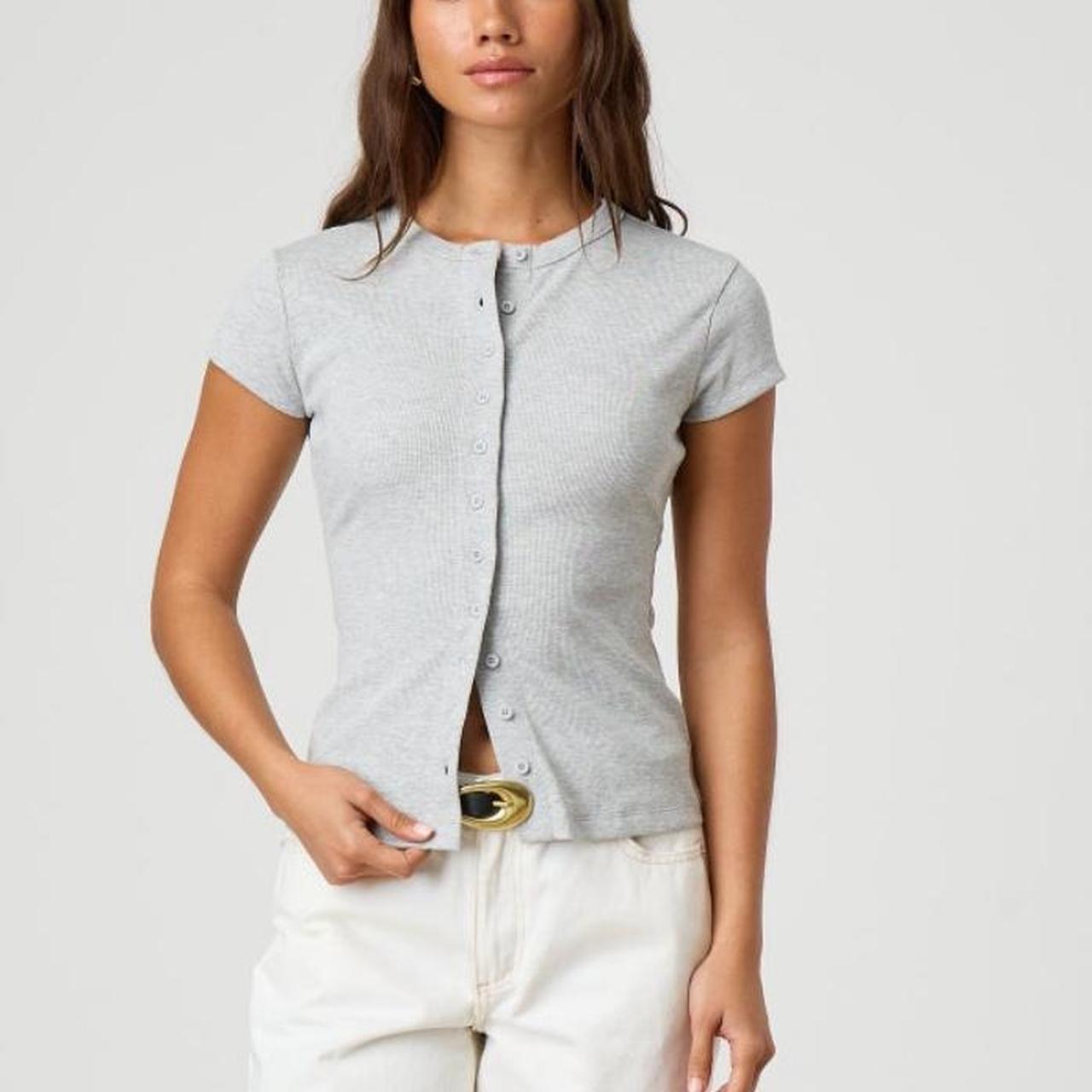 Glassons short sleeve button up top Selling for a... | Depop