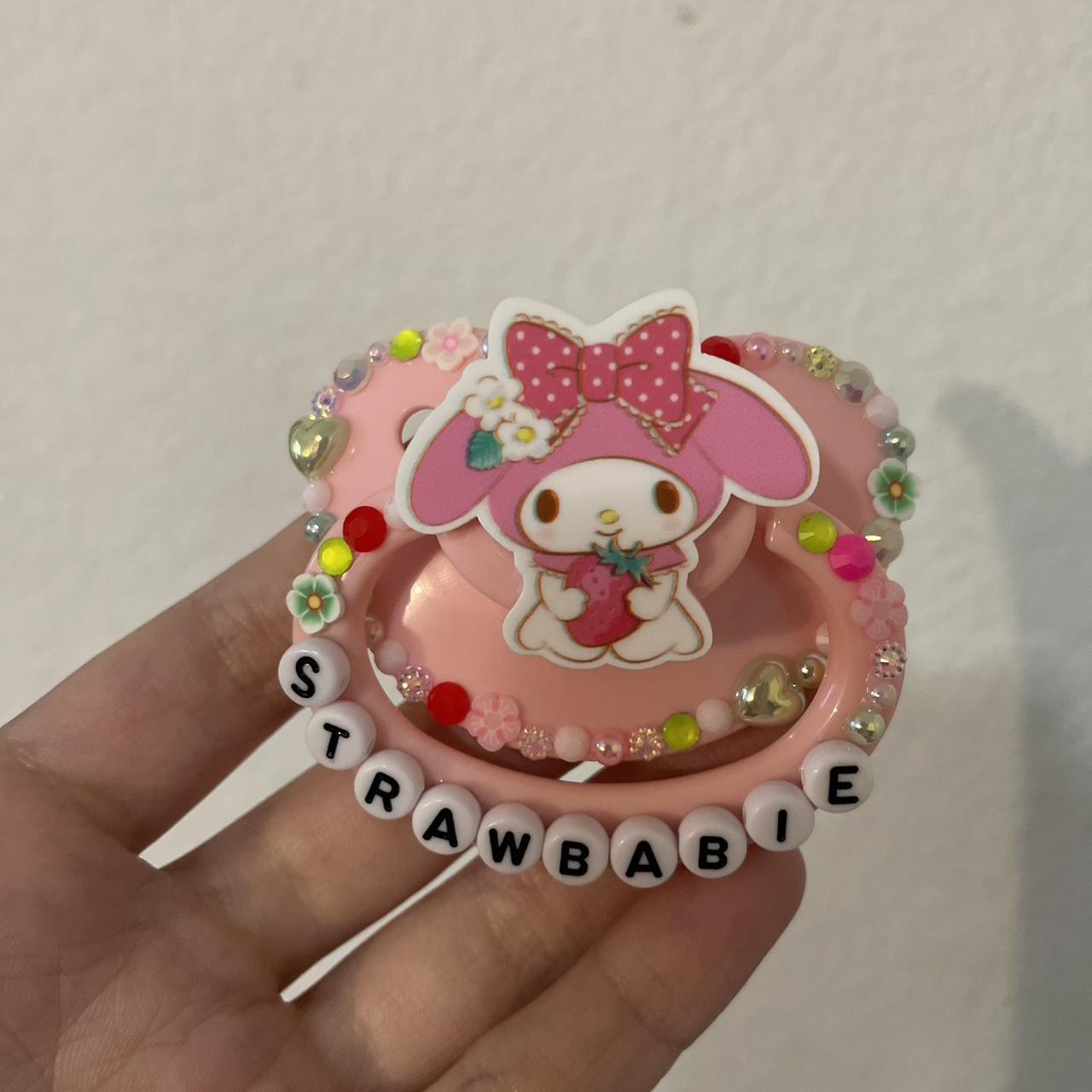 Strawbabie adult pacifier made by me #sanrio... - Depop