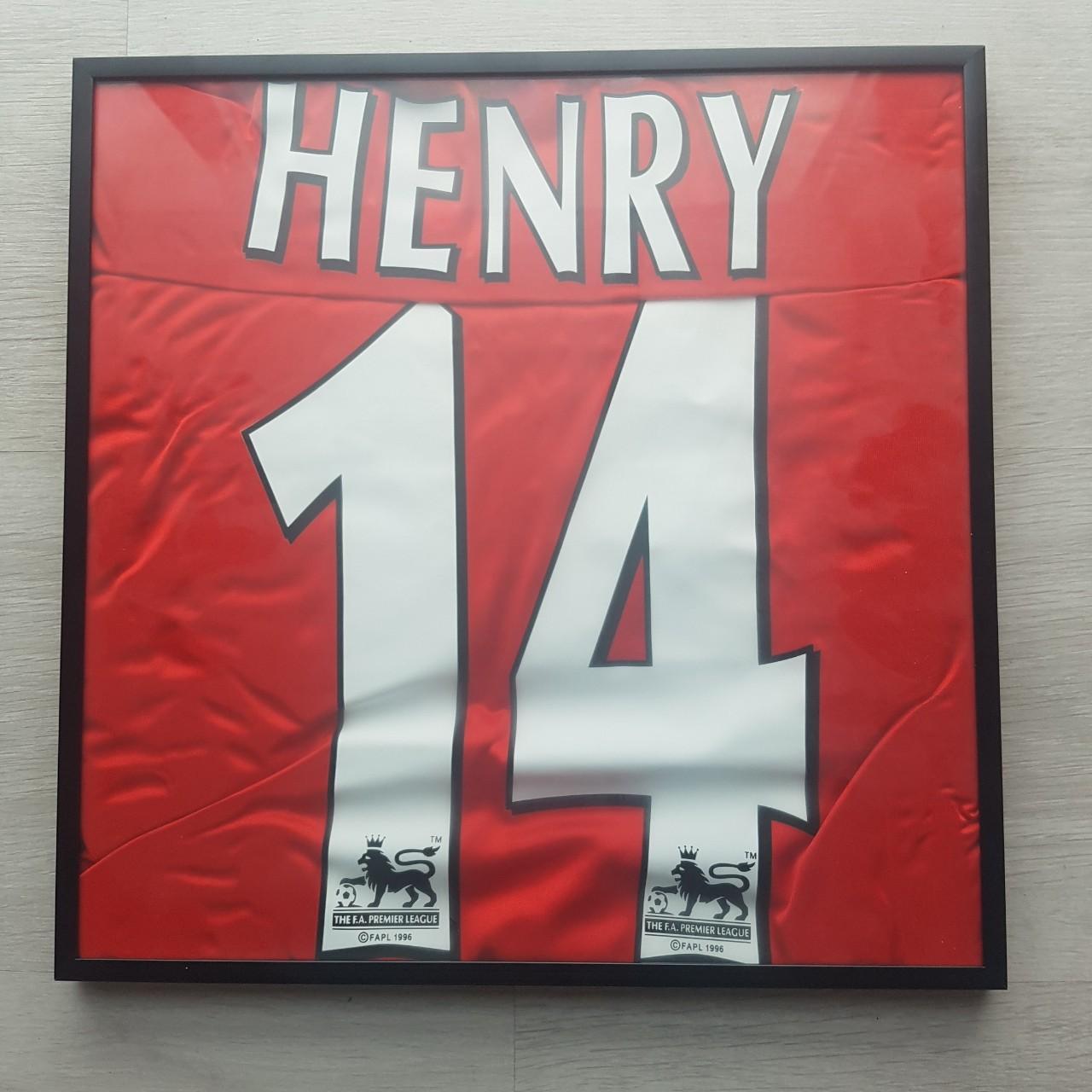 Framed 98/99 Thierry Henry Arsenal home shirt - Depop