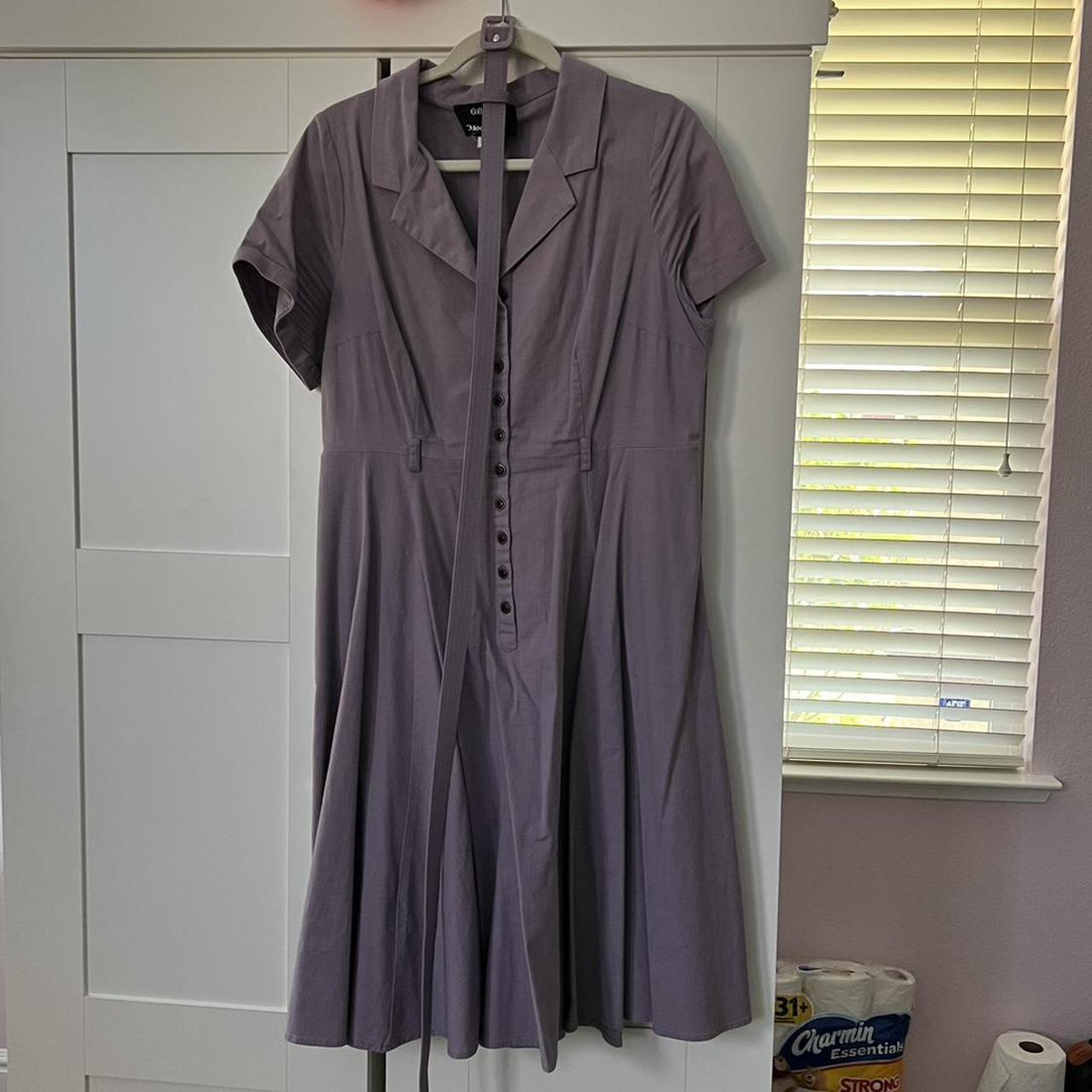 Collectif x ModCloth lavender Swing dress - XL (UK... - Depop