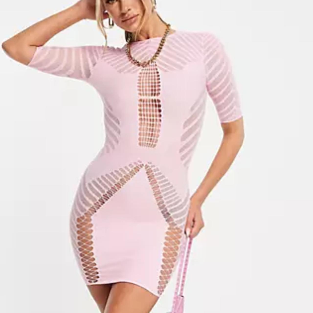 Bad Society Club Jadore Dress Pink one size worn... - Depop