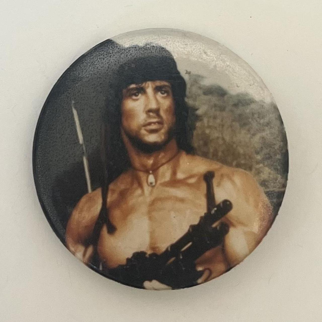 Vintage Rambo Pin 1980s Retro Pinback Sylvester... | Depop