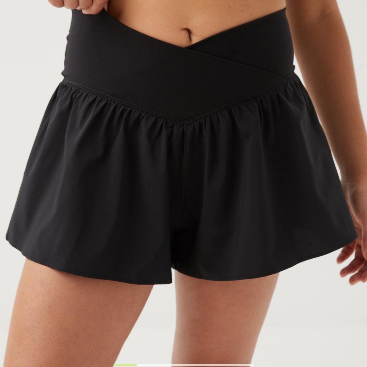Offline by Aerie black crossover athletic shorts.... - Depop