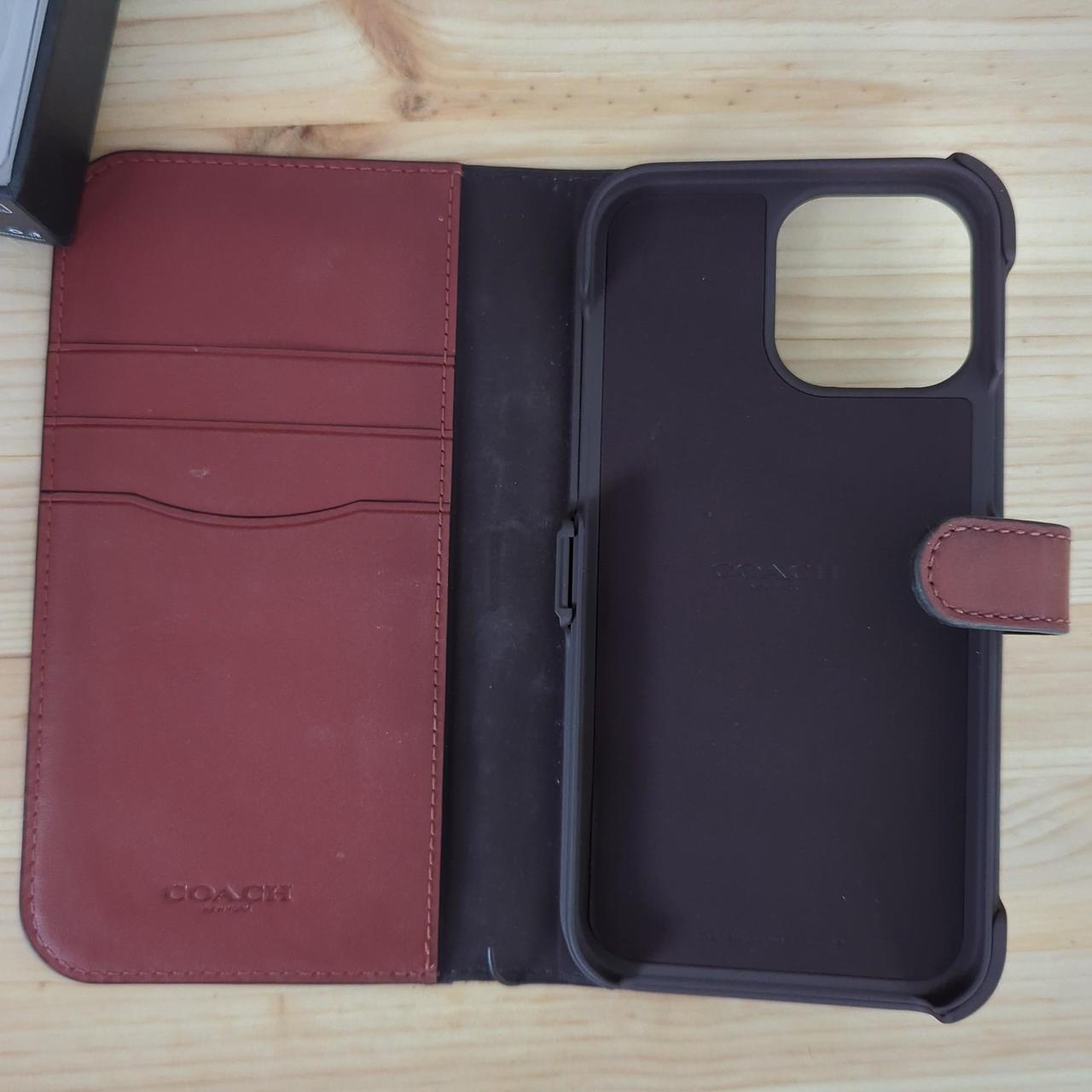 New Coach iPhone folio case 6.7" 2021. Leather and... - Depop