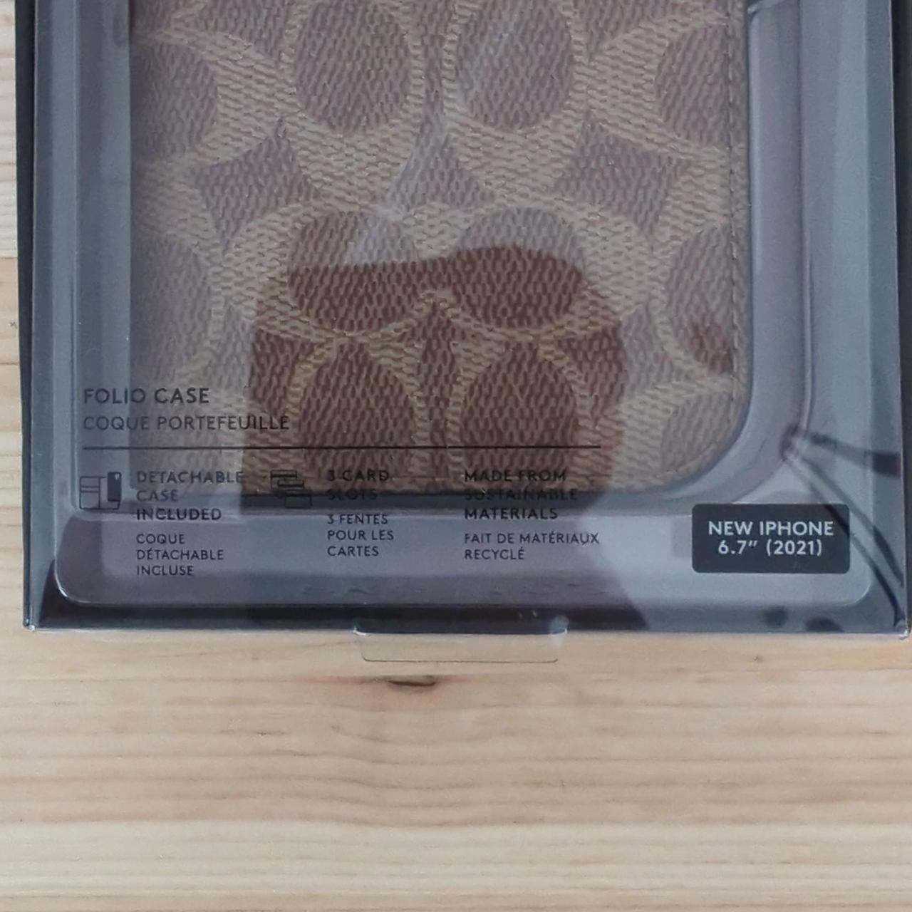 New Coach iPhone folio case 6.7" 2021. Leather and... - Depop