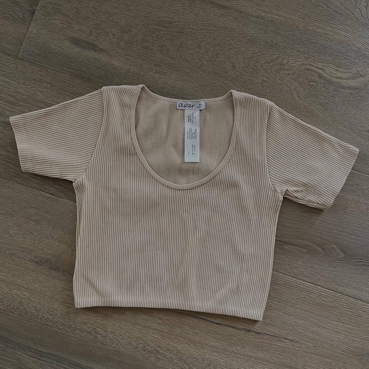 2 pack crop tops Perfect basics Never worn tan,... - Depop