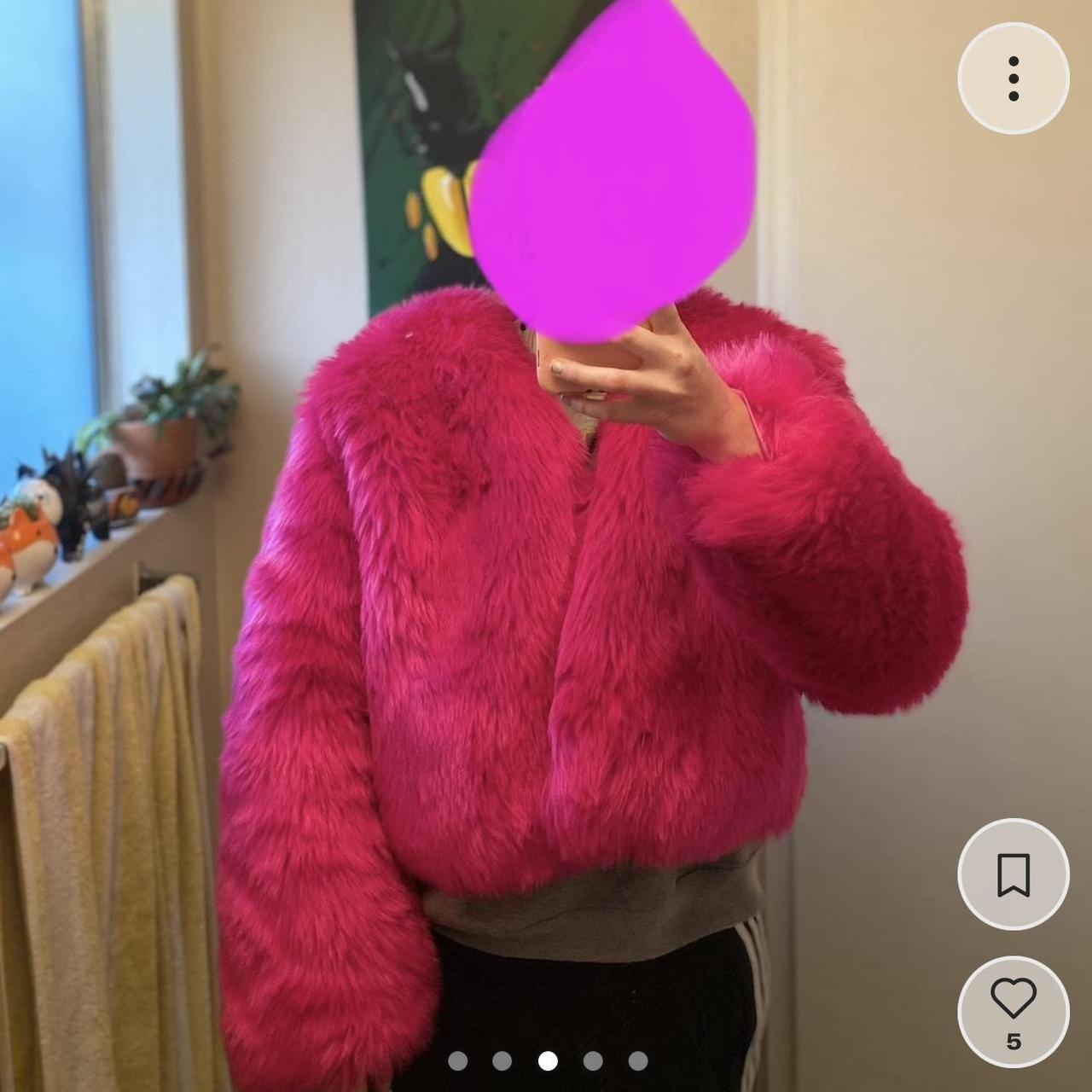 Forever 21 pink fur coat! So cute and soft! Very... - Depop