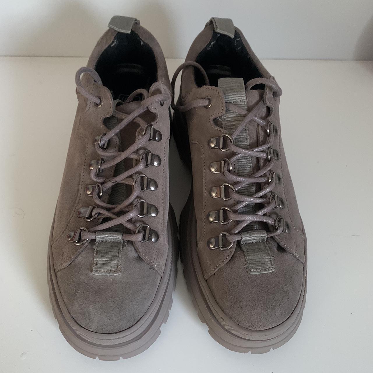 ASOS mens grey chunky platform shoes in suede. UK... - Depop