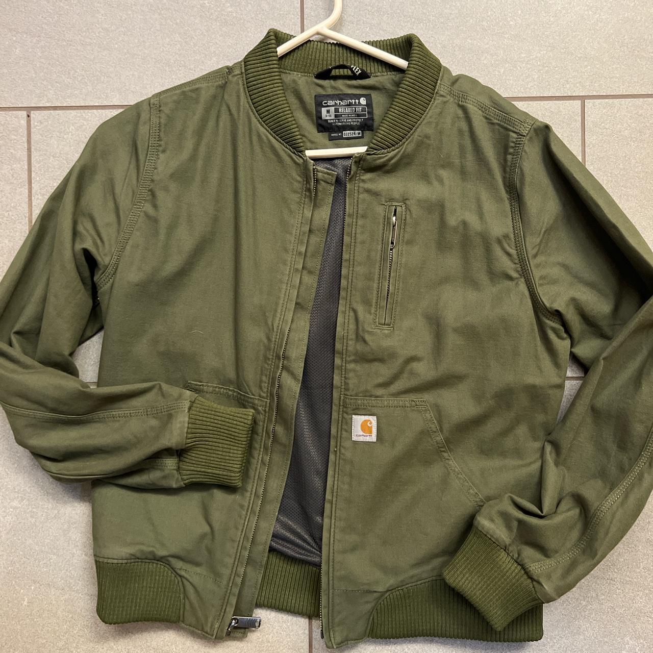 Women’s Carhartt Bomber Jacket. Olive Green. True to... - Depop
