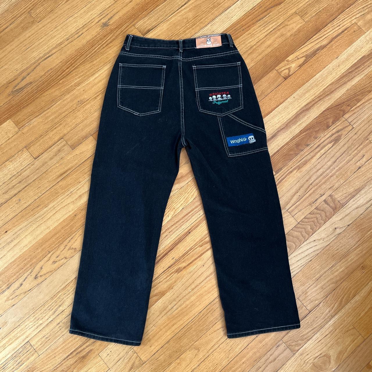 Y2K Alien Baggy Jeans Size M Cool Jnco Style... - Depop