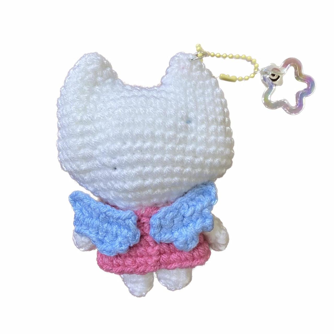 Angel toro inoue inspired cat crochet keychain,... - Depop