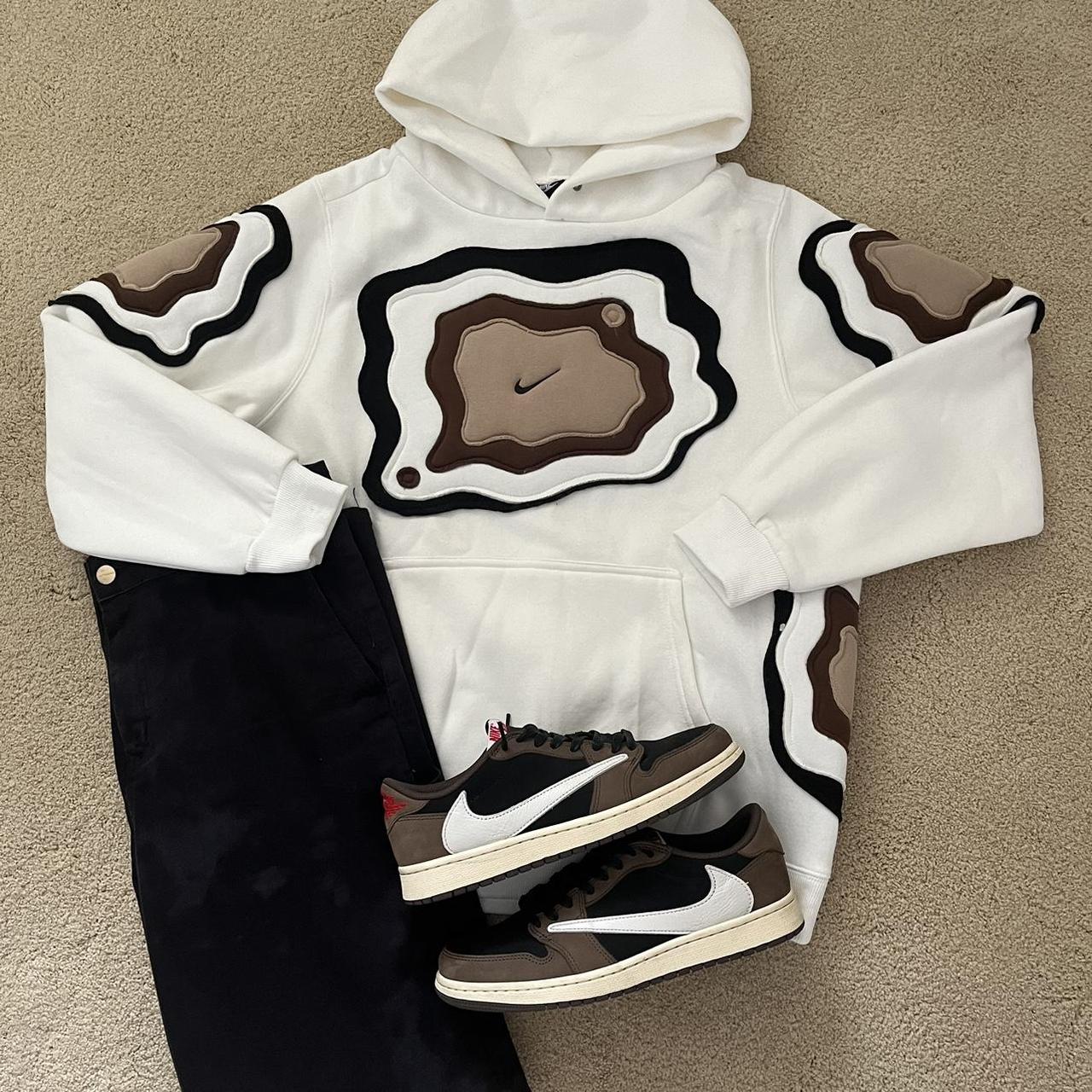 White Travis Scott Custom Hoodie Brand New, Never... - Depop