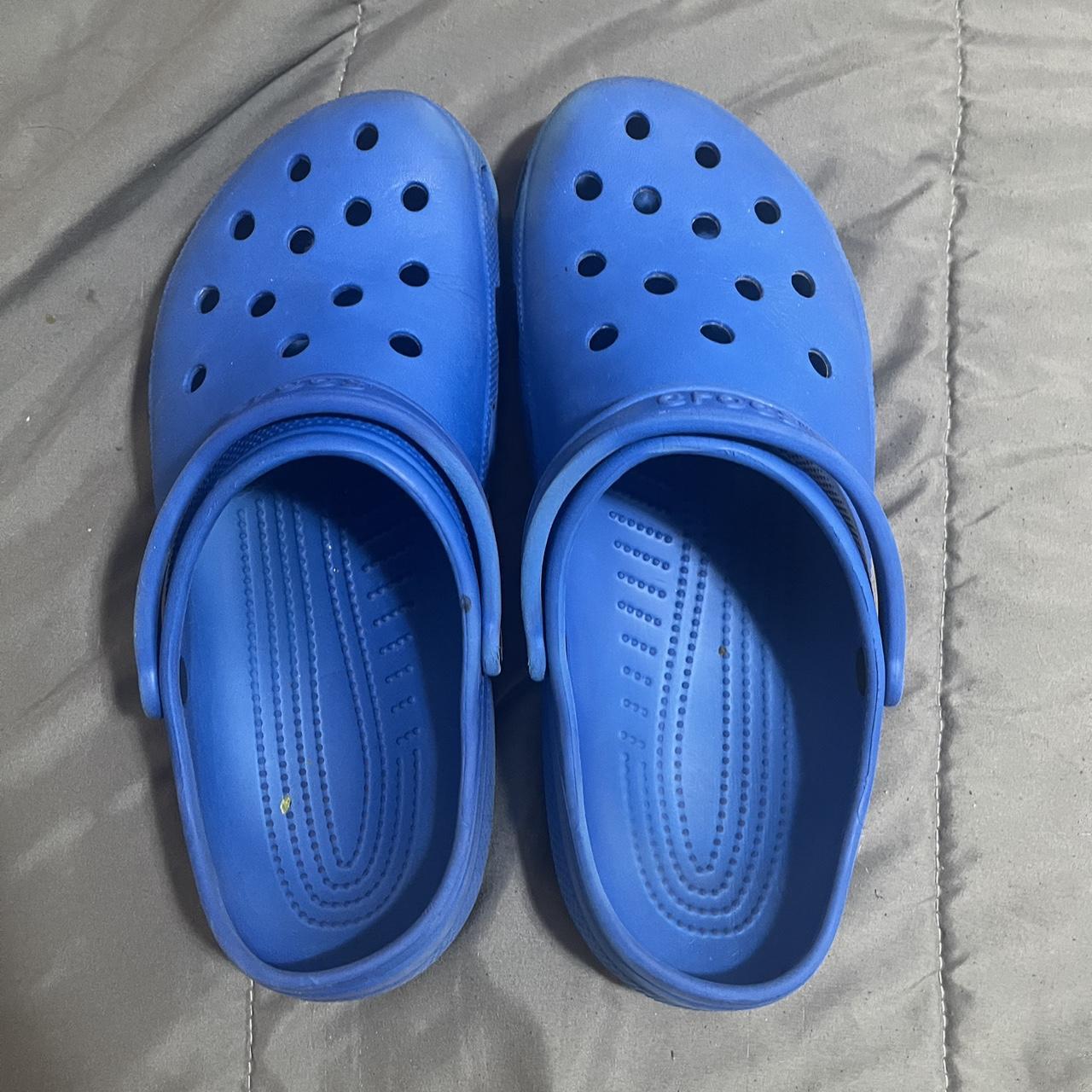 Used Blue crocs size 13 Very used as you can see at... - Depop
