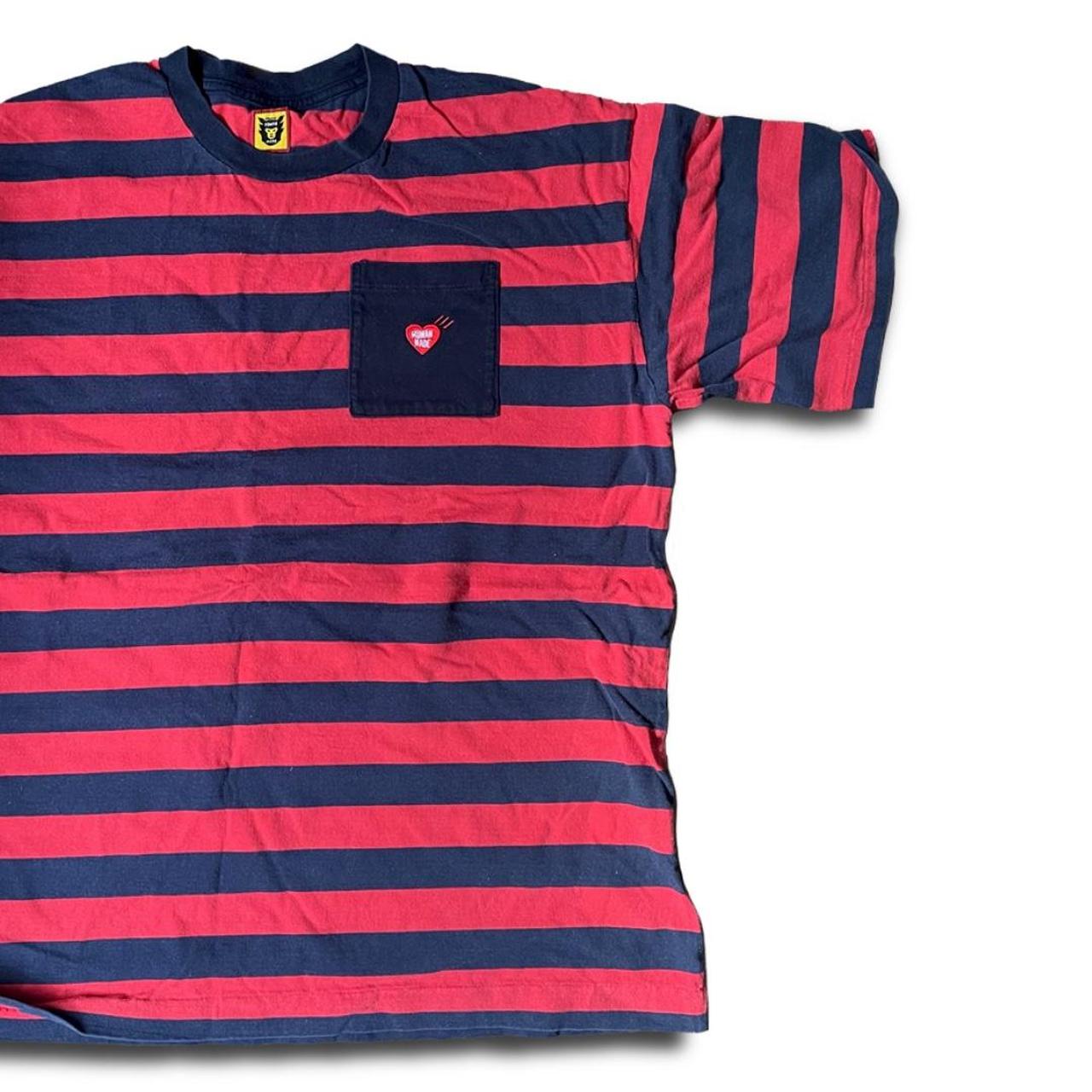 HUMANMADE Stripped Shirt (Blue & Red) Made in... - Depop