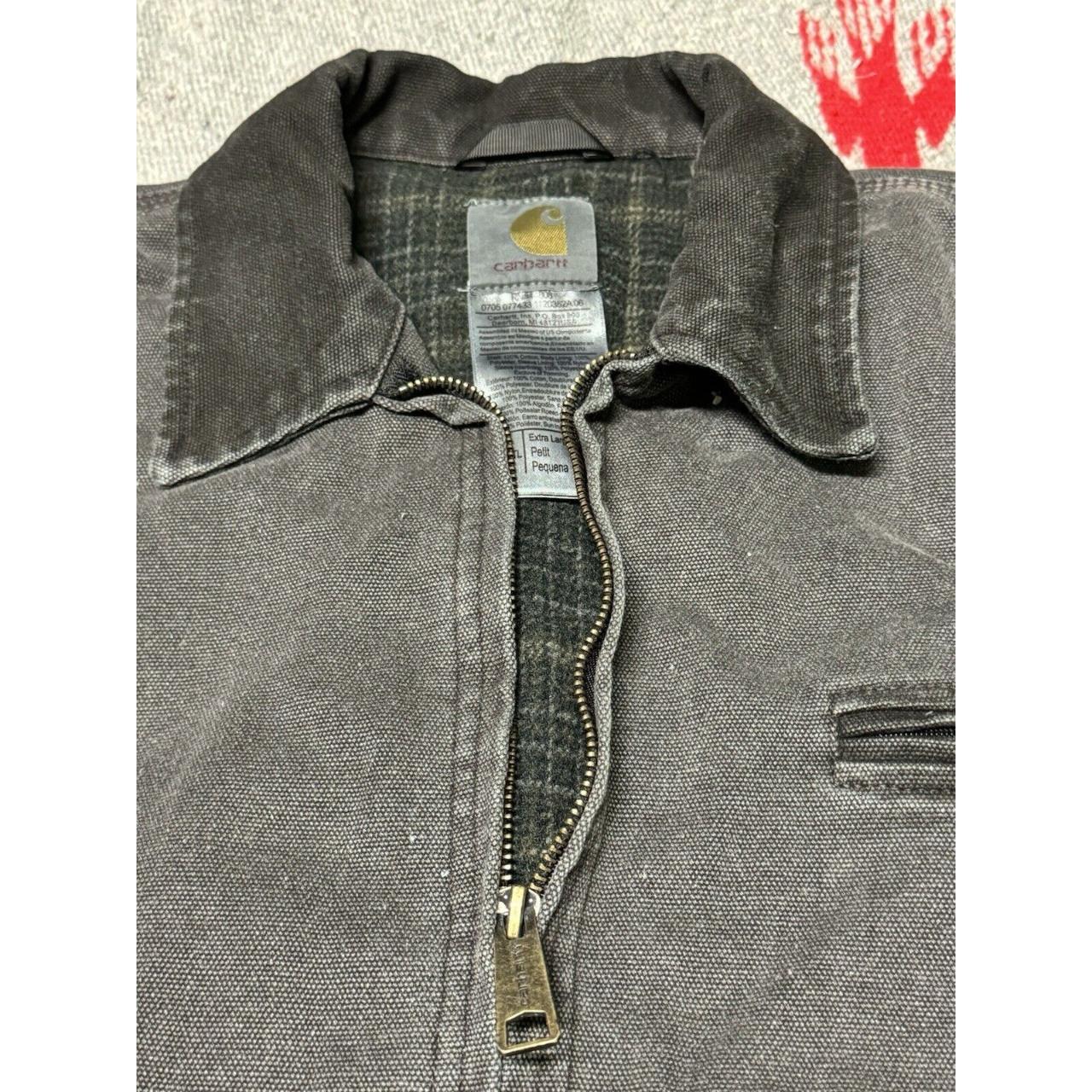 vintage Carhartt Detroit jacket j97 black XL 90’s... - Depop