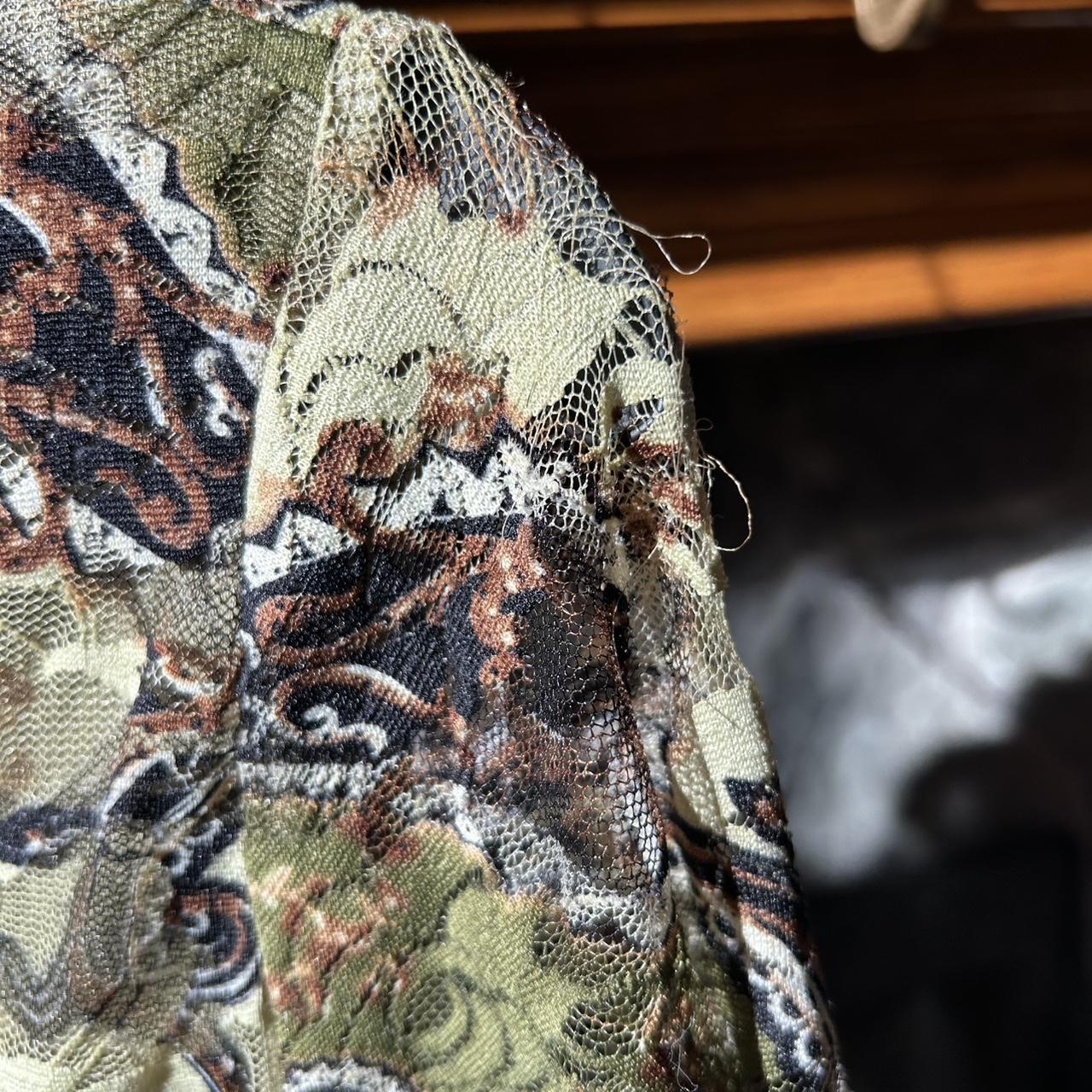Vintage green and brown paisley top. This shirt is... | Depop