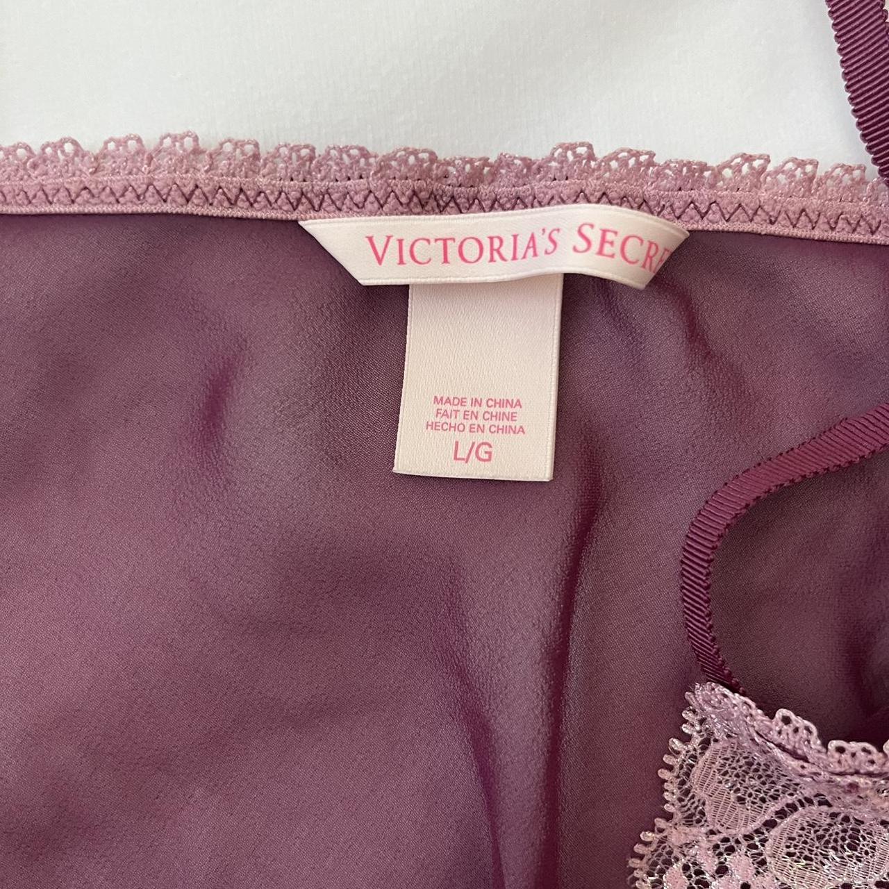 victorias secret” mesh purple and pink top ☆ tag... - Depop
