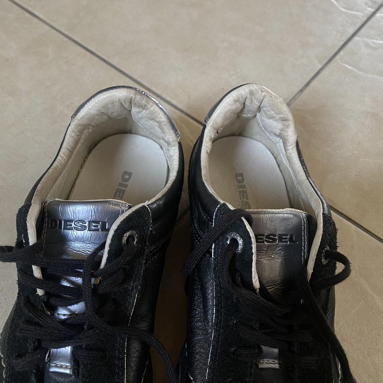 Vintage Leather Diesel Sneakers Size: US women’s 8... - Depop