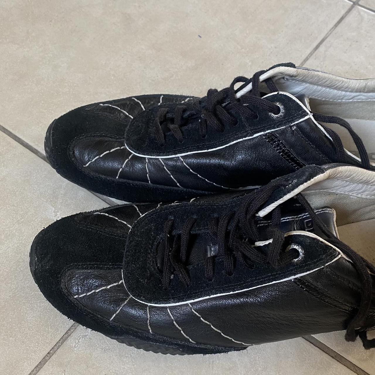 Vintage Leather Diesel Sneakers Size: US women’s 8... - Depop