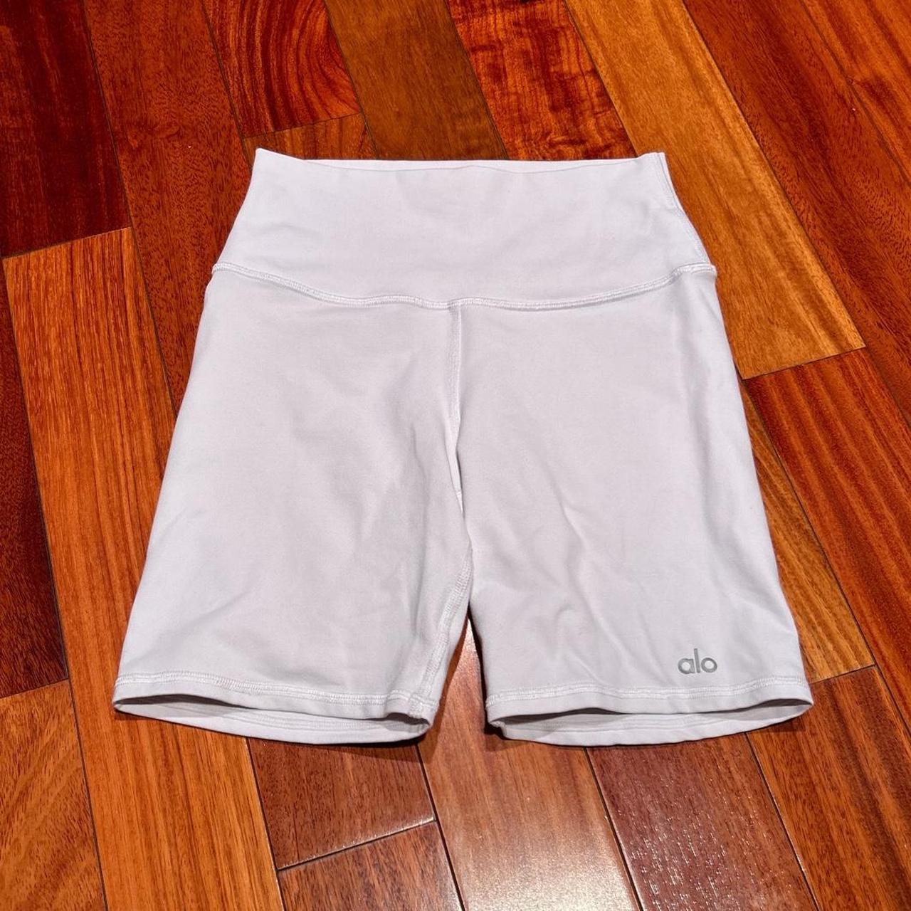 Alo Yoga High Waist Biker Short 7” -size xs fits... - Depop