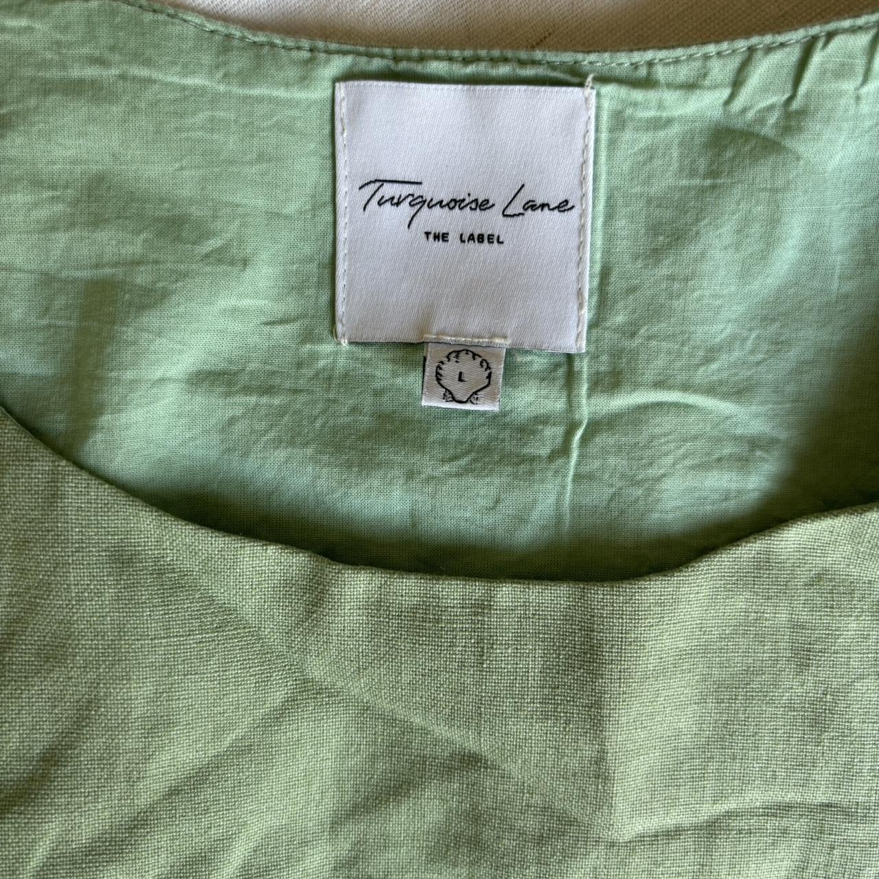 Turquoise Lane Green Singlet Top Size Large... - Depop