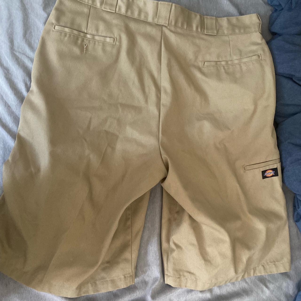 Baggy dickies jorts tan super baggy size 40... - Depop