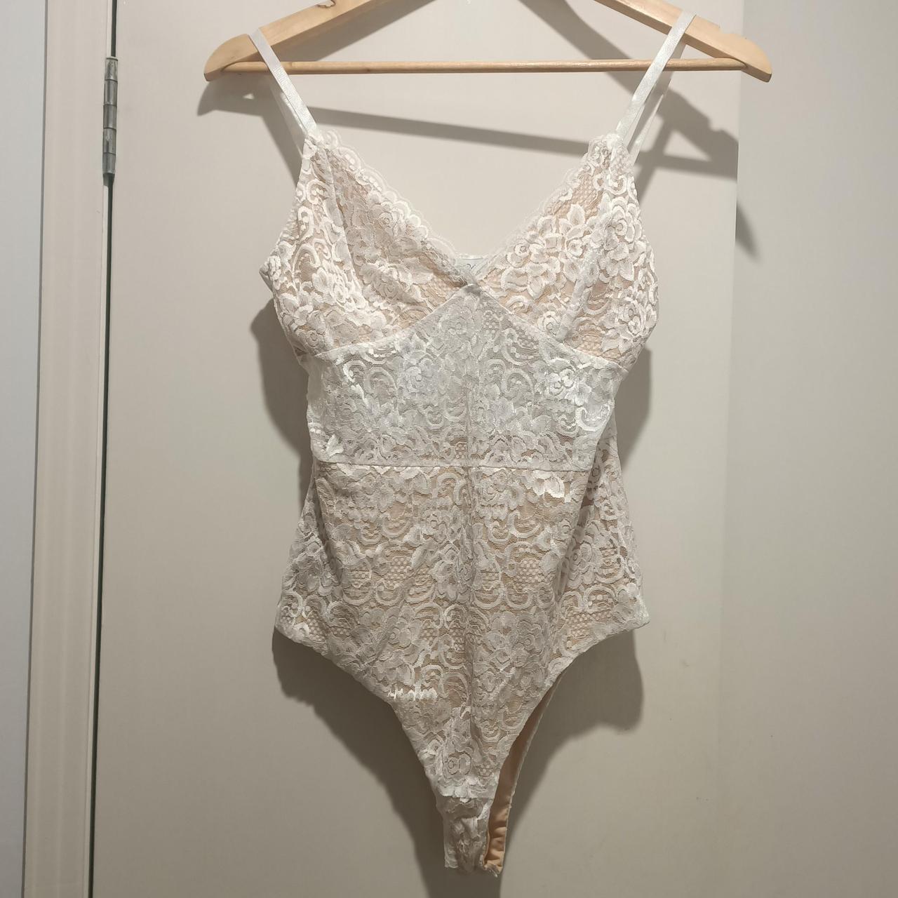 Luvalot lace bodysuit size 12 Has clasps Never... - Depop