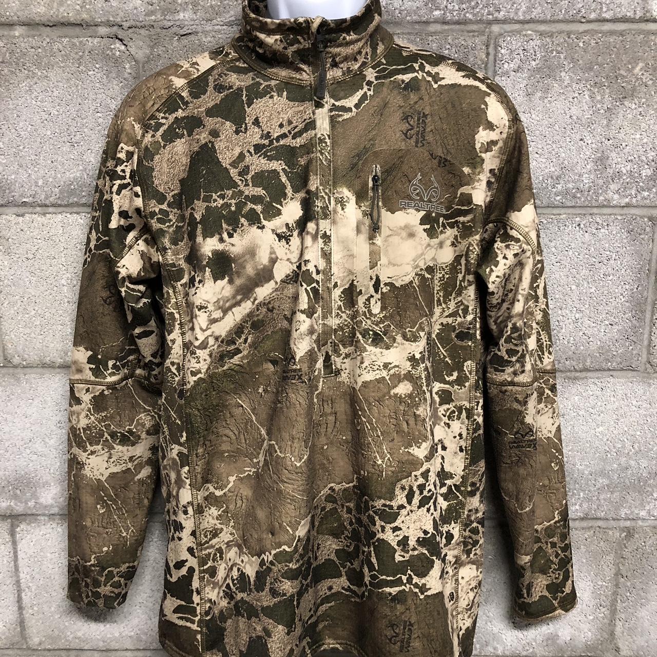 Realtree 3/4 half zip camouflage sweater size M. In... - Depop