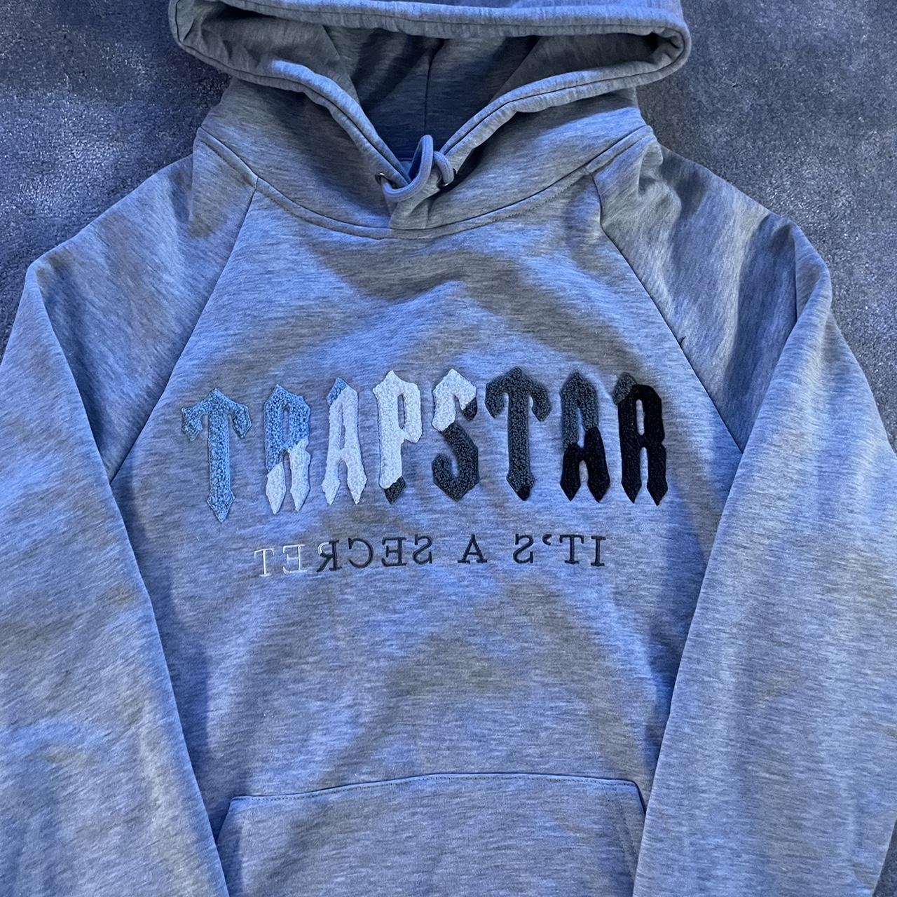 Trapstar tracksuit grey/light blue Great quality... - Depop