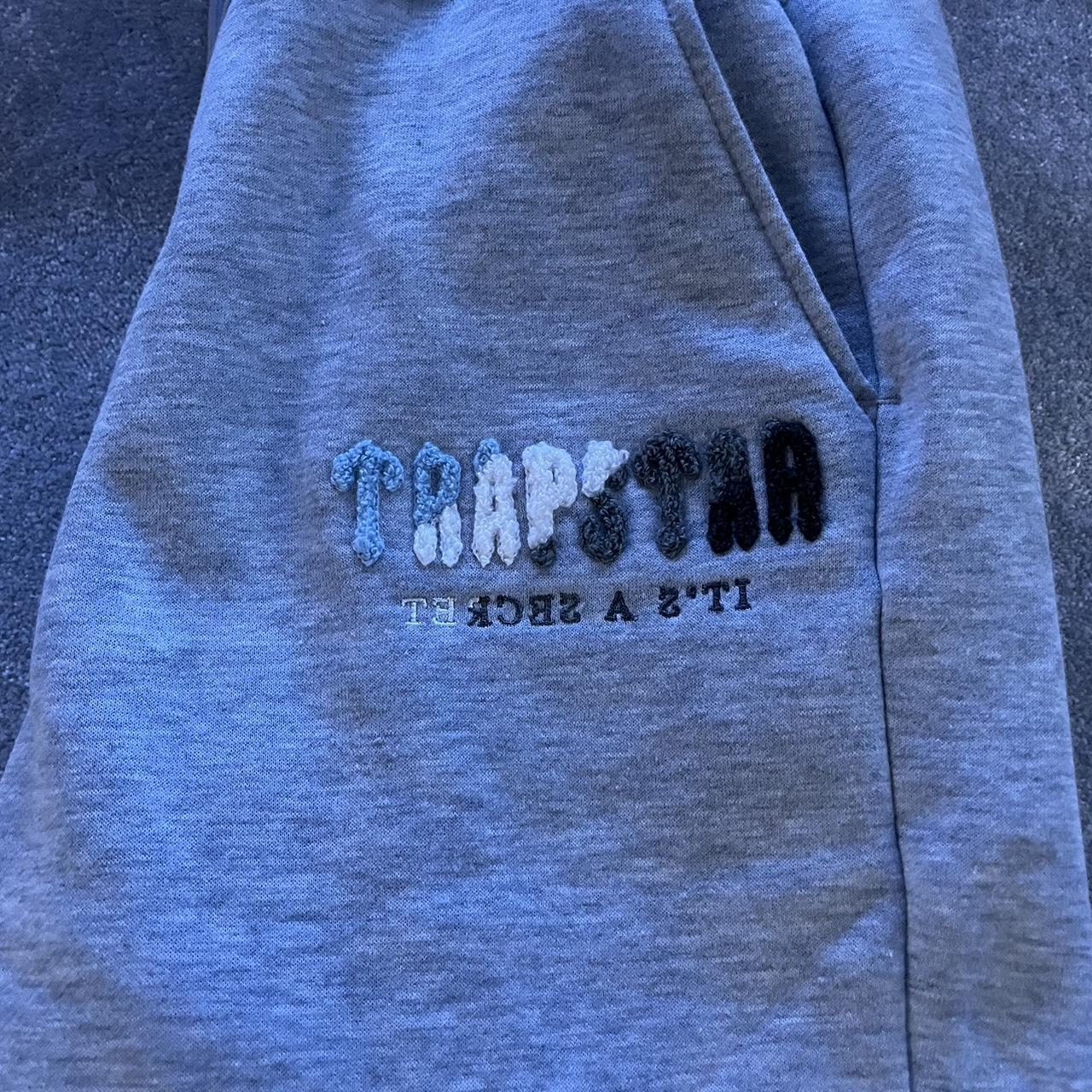Trapstar tracksuit grey/light blue Great quality... - Depop