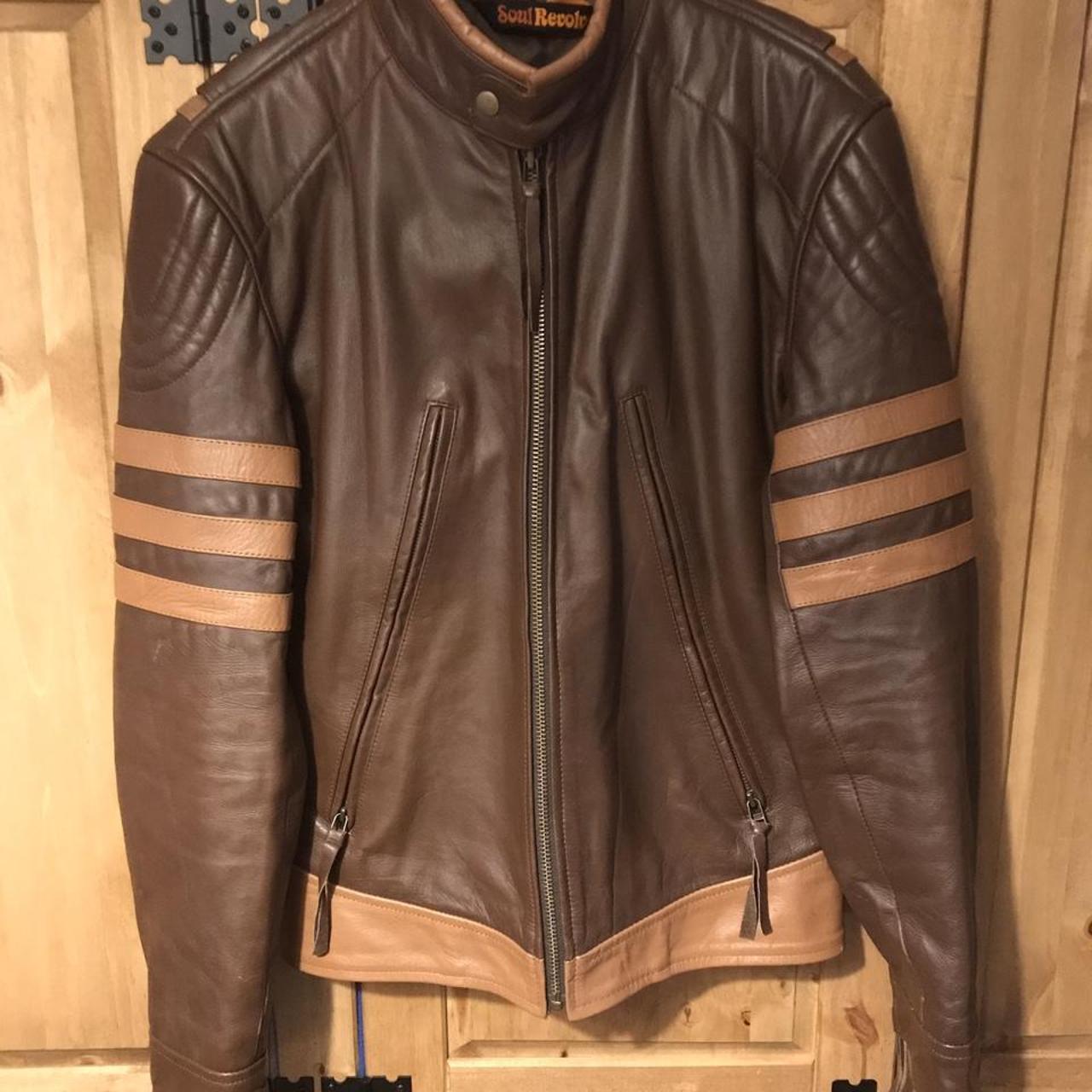 soul revolver leather jacket - wolverine origens... - Depop