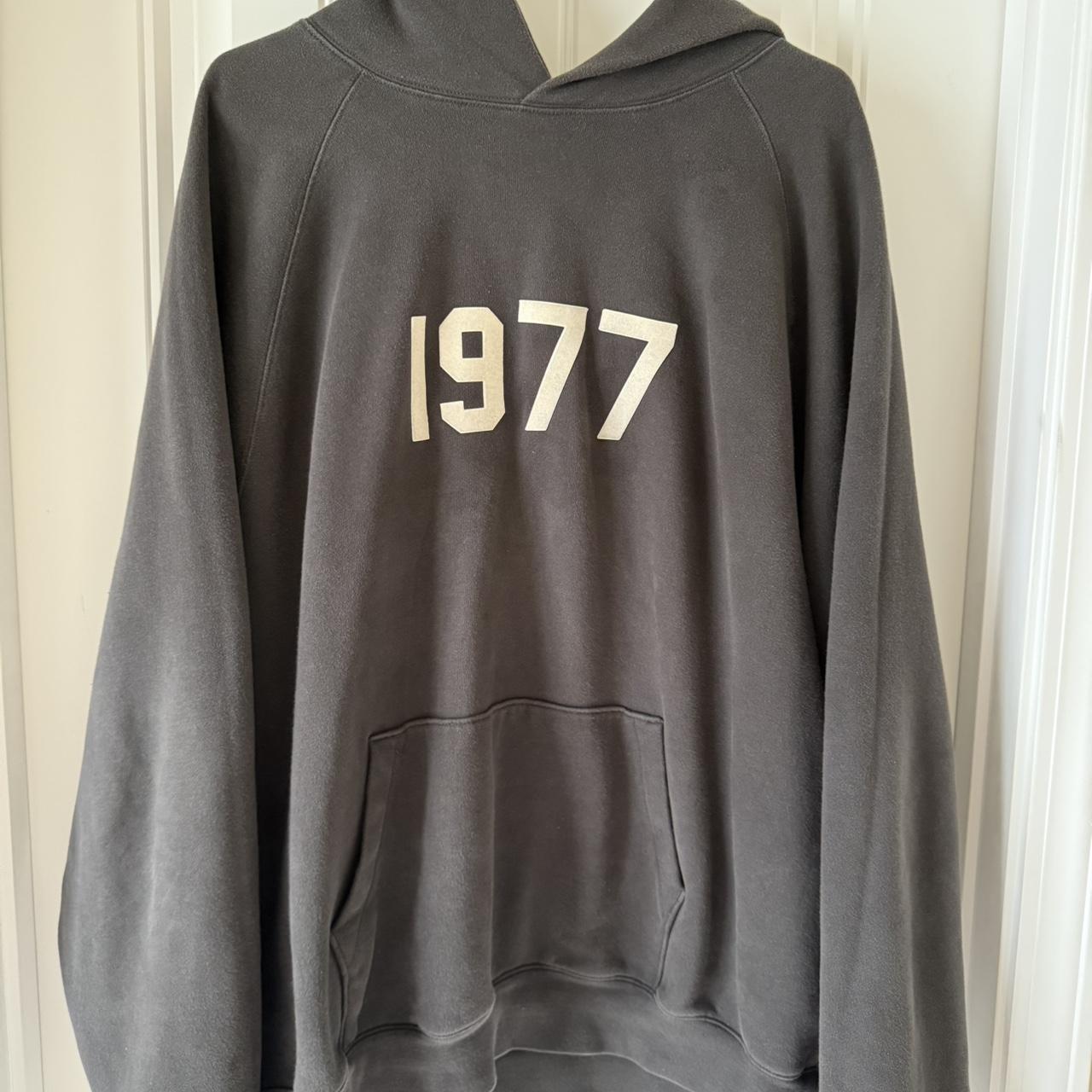 1977 Iron Fear Of God Essentials Hoodie Size XL Fits... | Depop