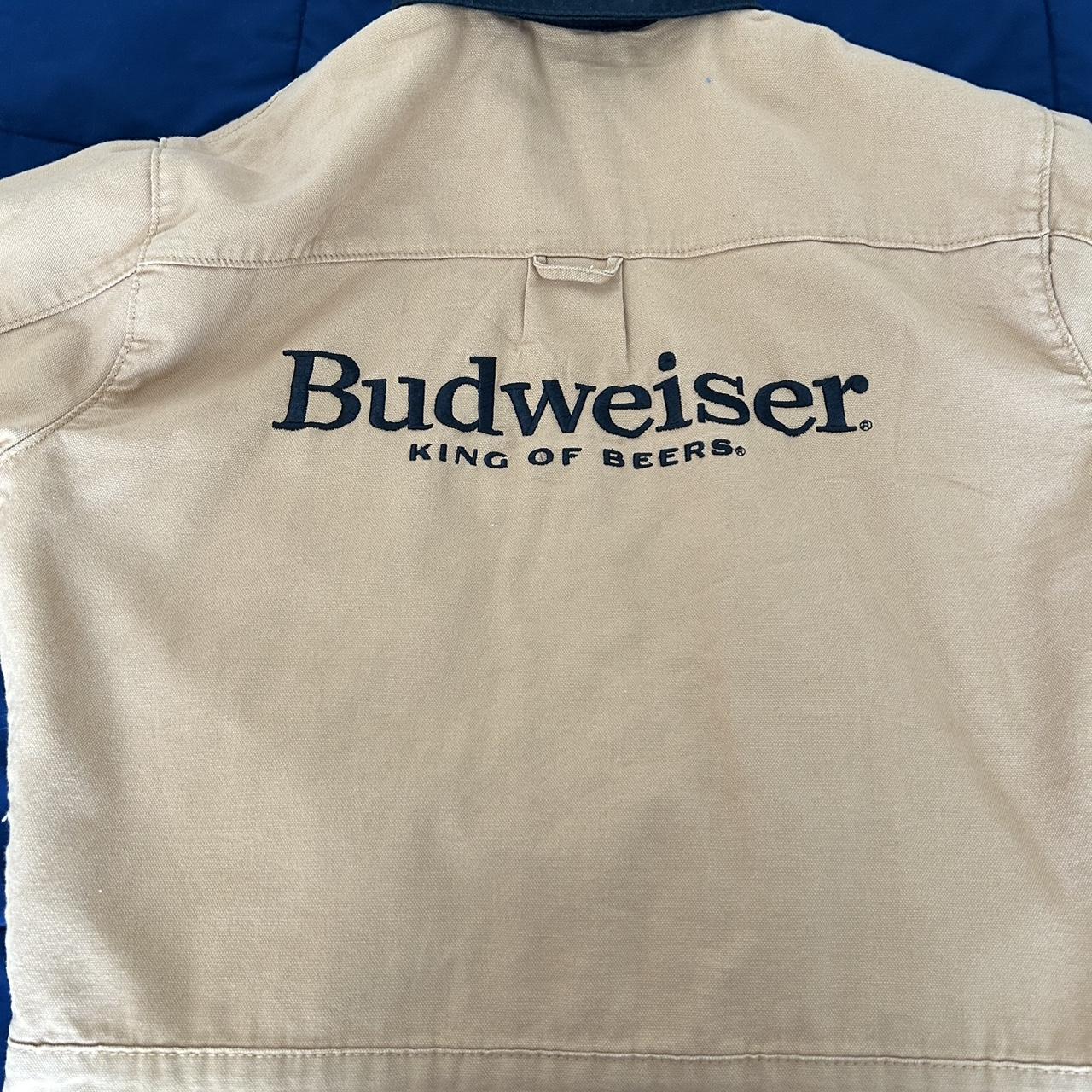 Budweiser King of beers Bomber Jacket Size: S TTS... - Depop