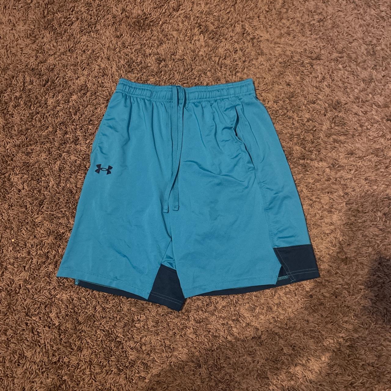 Men’s small light blue underarmour shorts - Depop