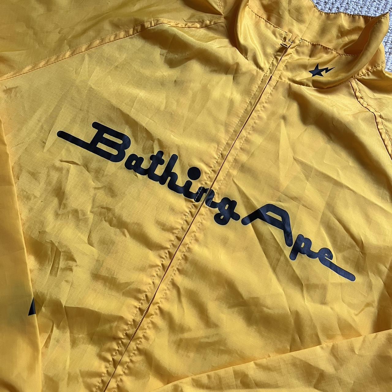 A Bathing Ape BAPE thin yellow rain jacket. Material... - Depop
