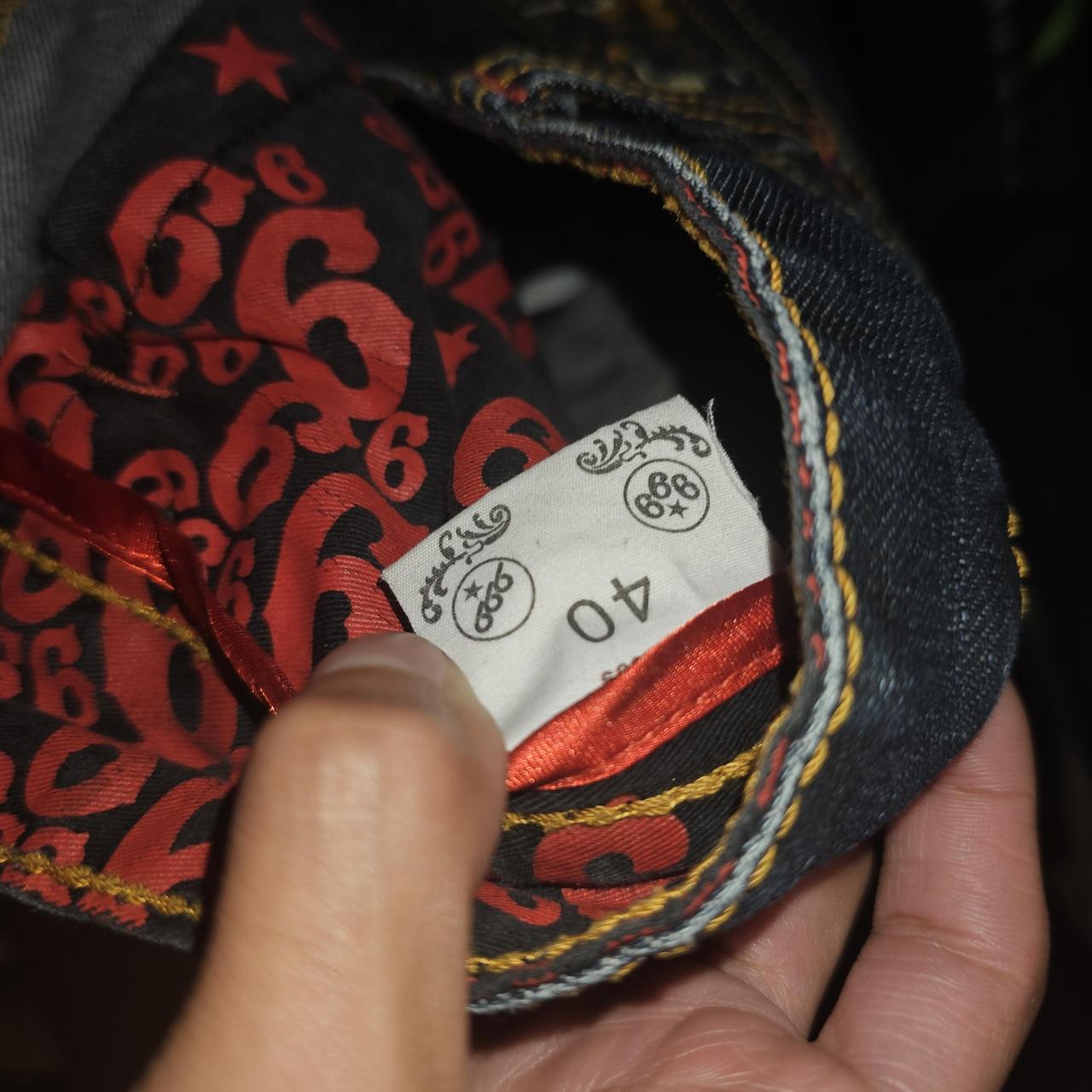 Gino Green denim jeans with unique embroidery... | Depop