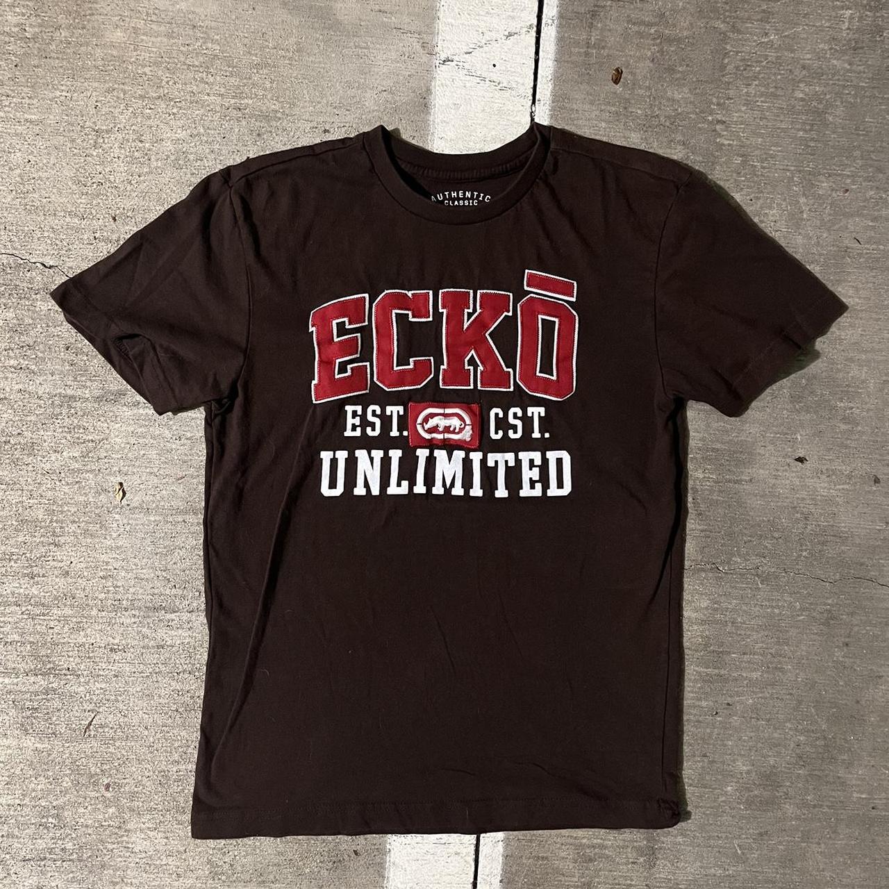 EKCO brown with red logo men’s small T #ecko... - Depop