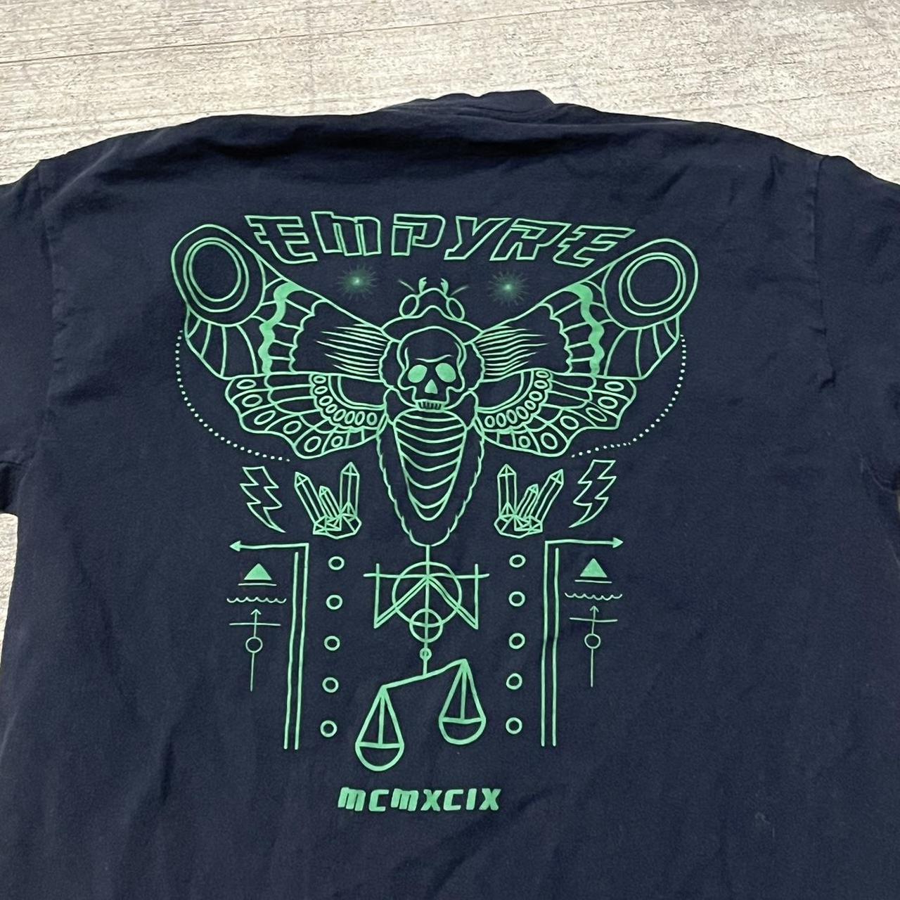 EMPYRE T green butterfly front and back graphic dope... - Depop
