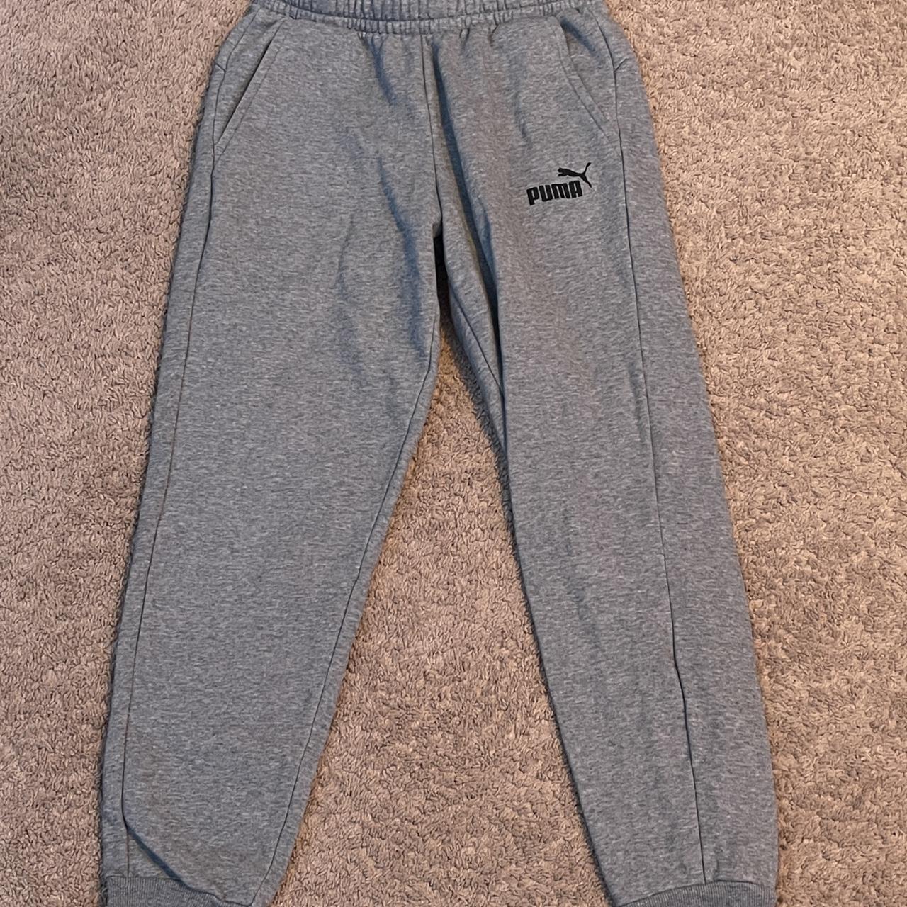 Gray puma sweatpants - Depop