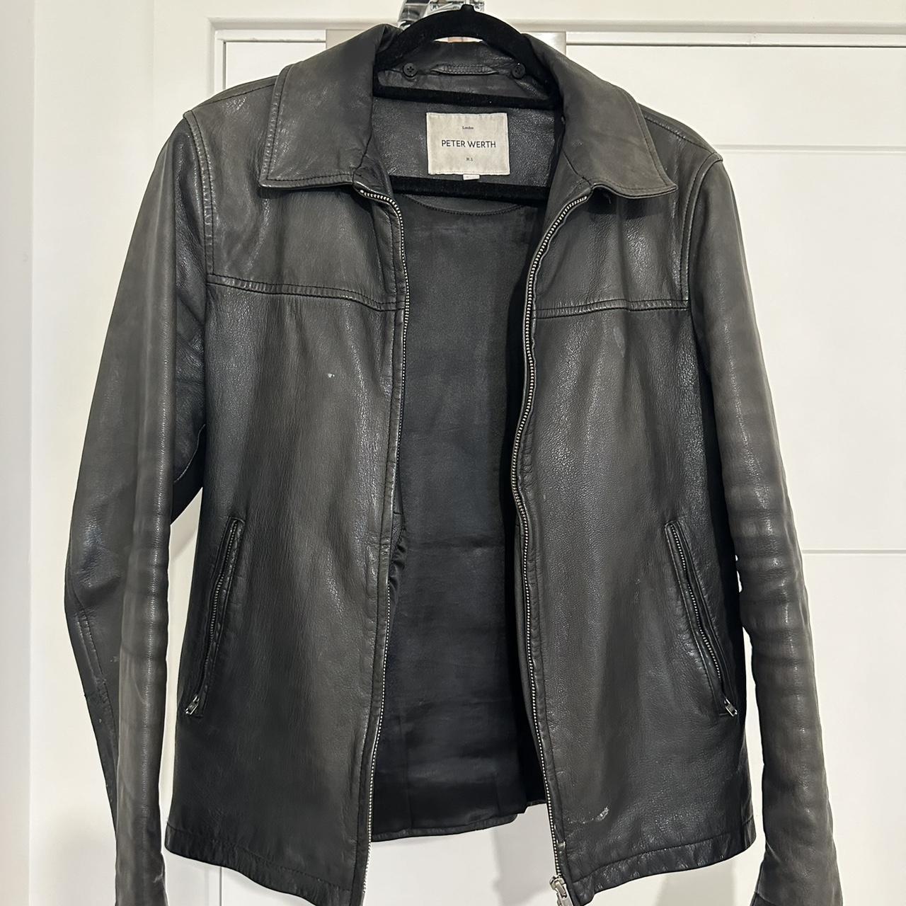 Peter Werth Leather Jacket. It’s been used a lot and... - Depop