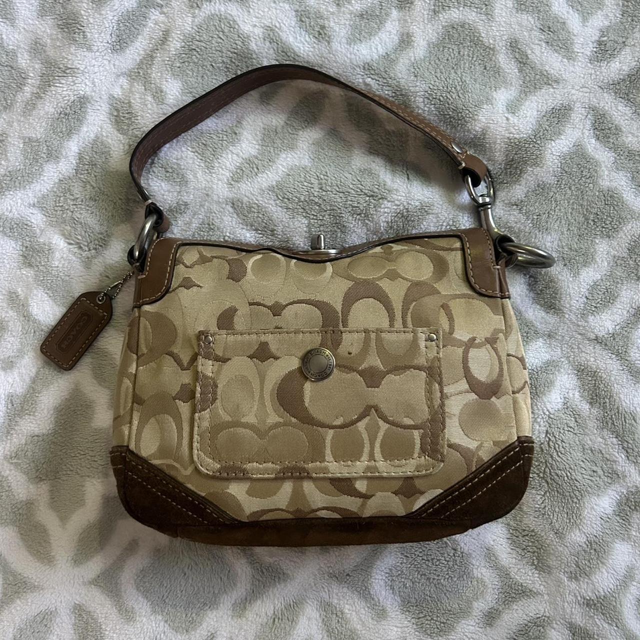 Coach signature Chelsea Suede small handbag Around... | Depop