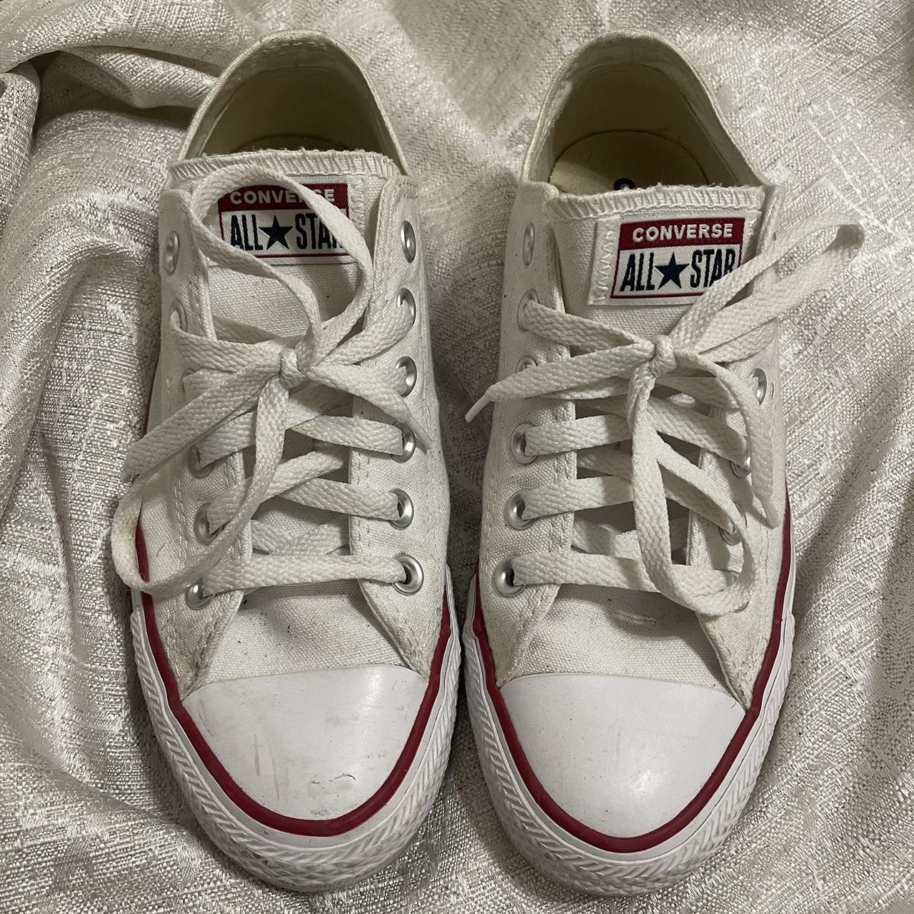 white converse all stars -new only worn couple... - Depop