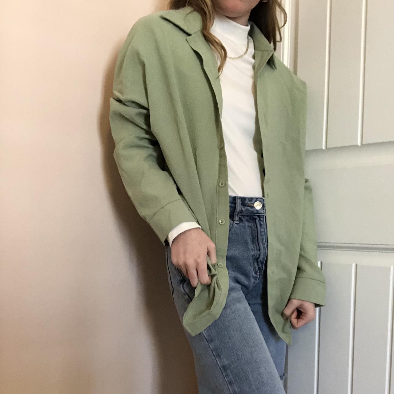 light green button down size small - Depop