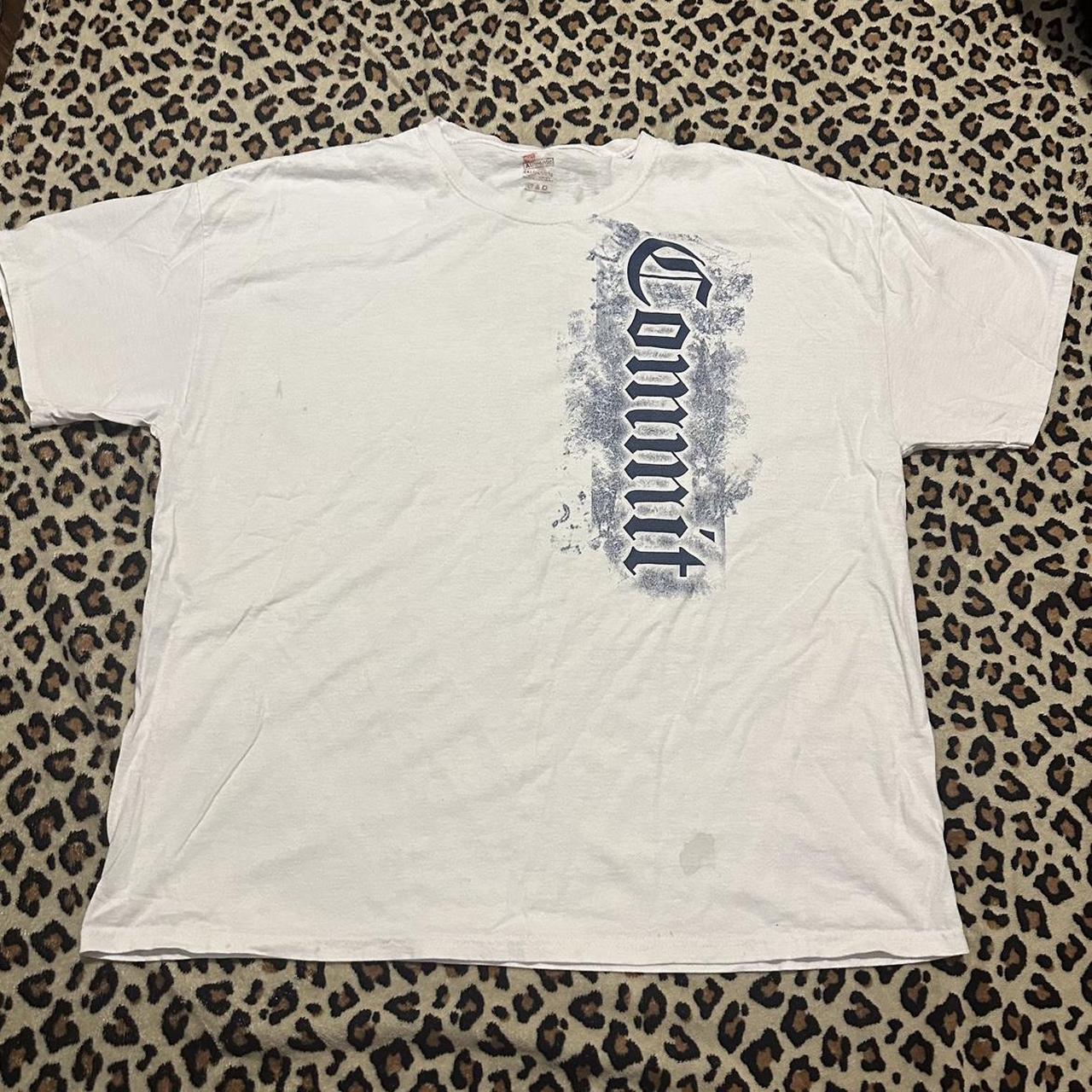 y2k commit t shirt small stain in front 2xl in... - Depop