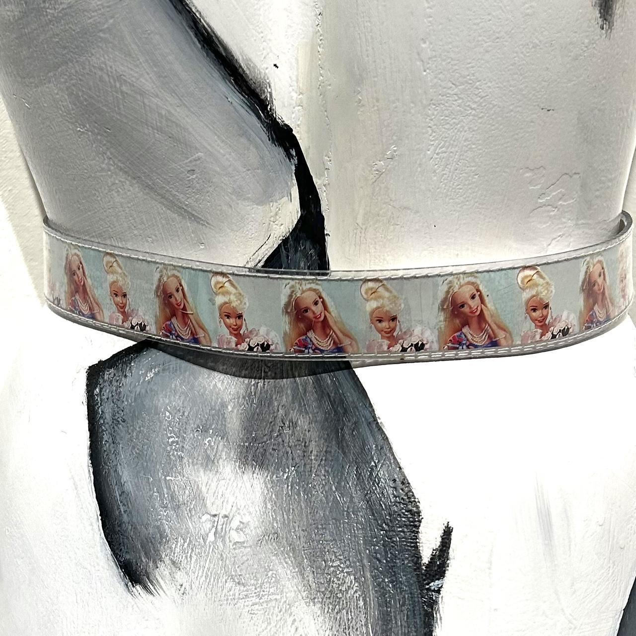 1970s Barbie belt clear plastic chrome buckle.... - Depop