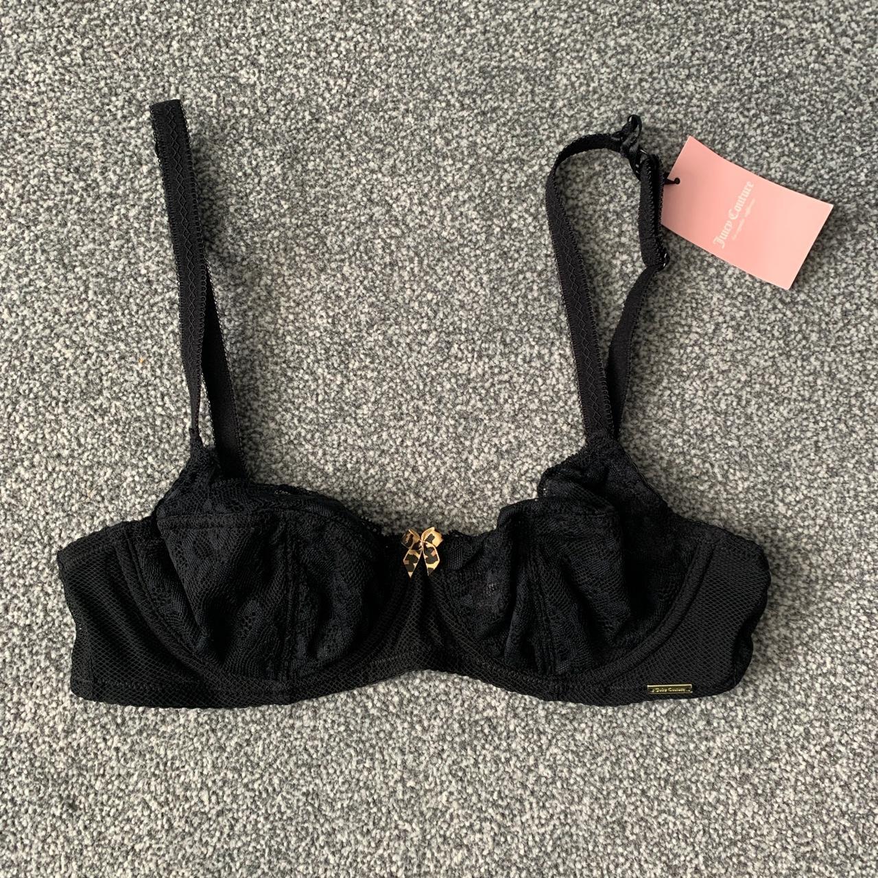 black lace juicy couture bra / bralette, new with... - Depop