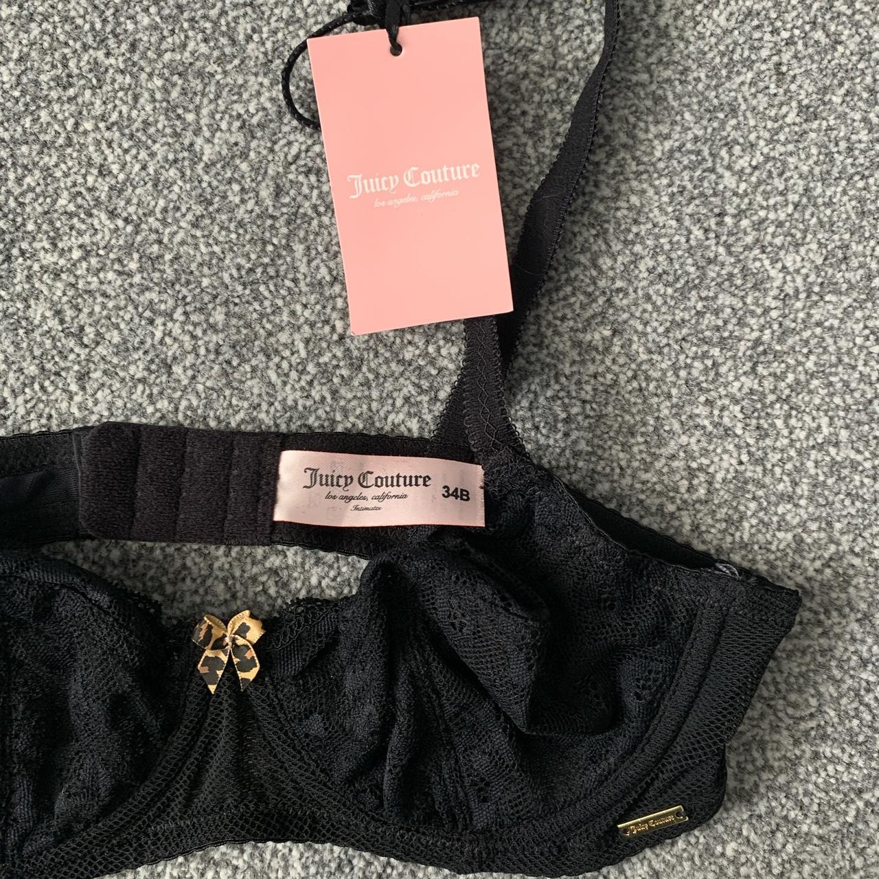 black lace juicy couture bra / bralette, new with... - Depop